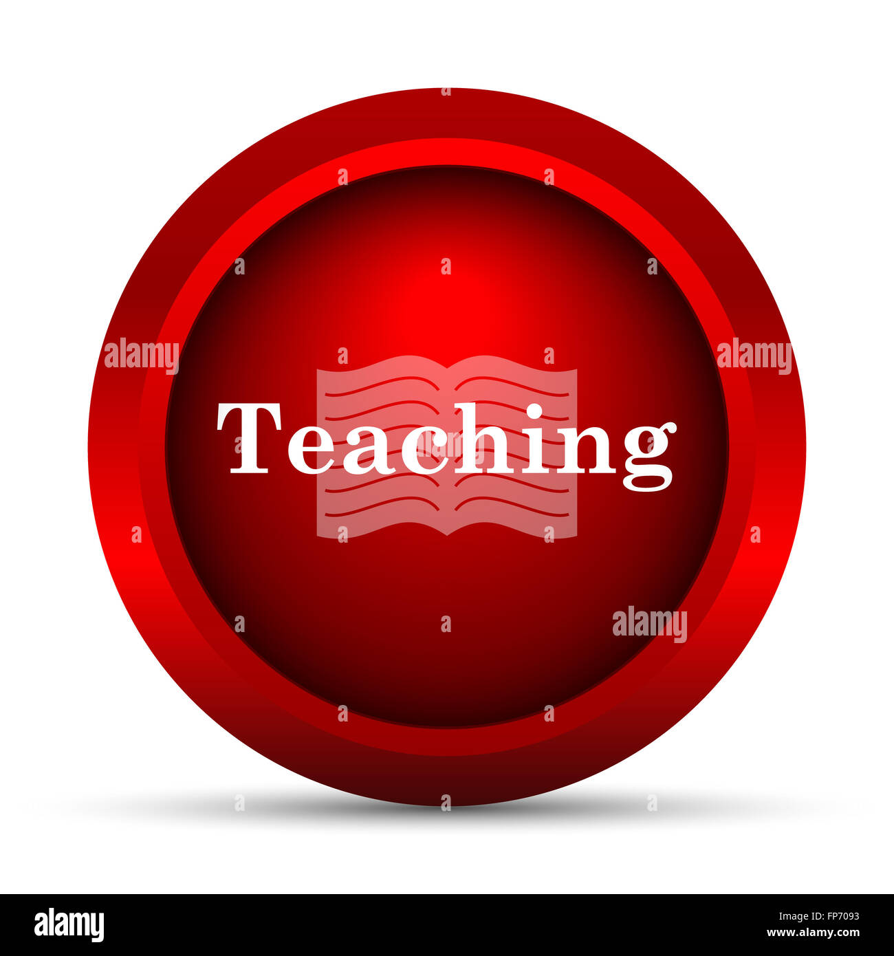 Teaching icon. Internet button on white background Stock Photo - Alamy