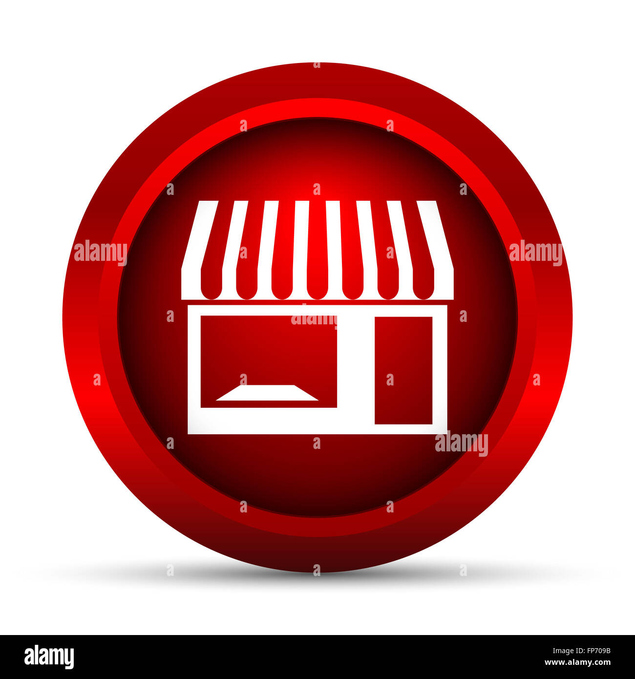Store icon. Internet button on white background Stock Photo - Alamy