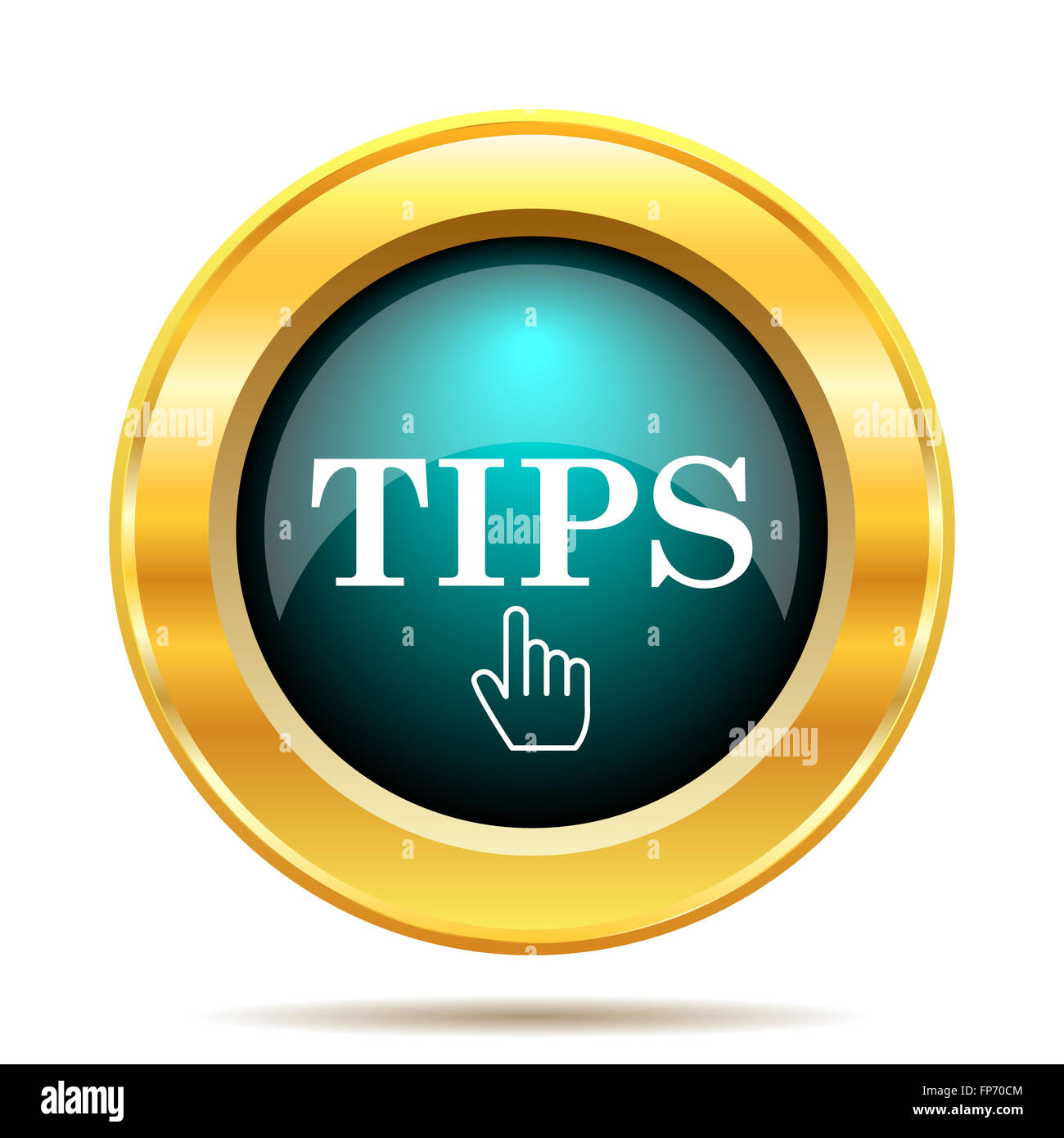 Tips icon. Internet button on white background Stock Photo - Alamy