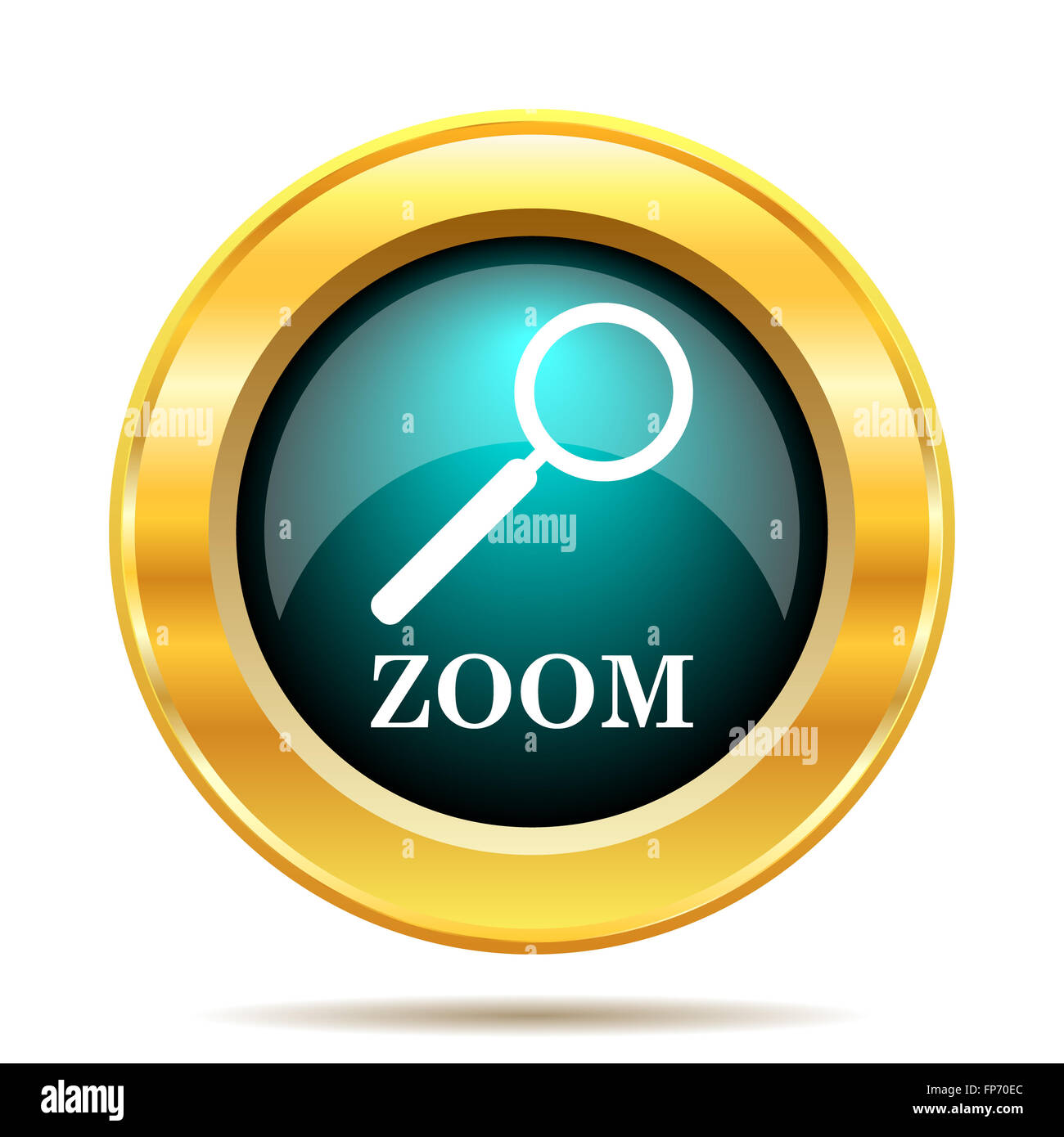 Zoom with loupe icon. Internet button on white background Stock Photo ...