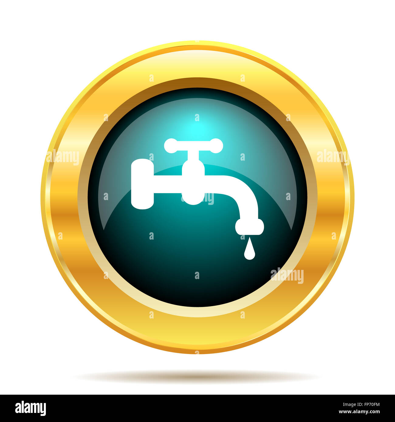 Water tap icon. Internet button on white background Stock Photo - Alamy
