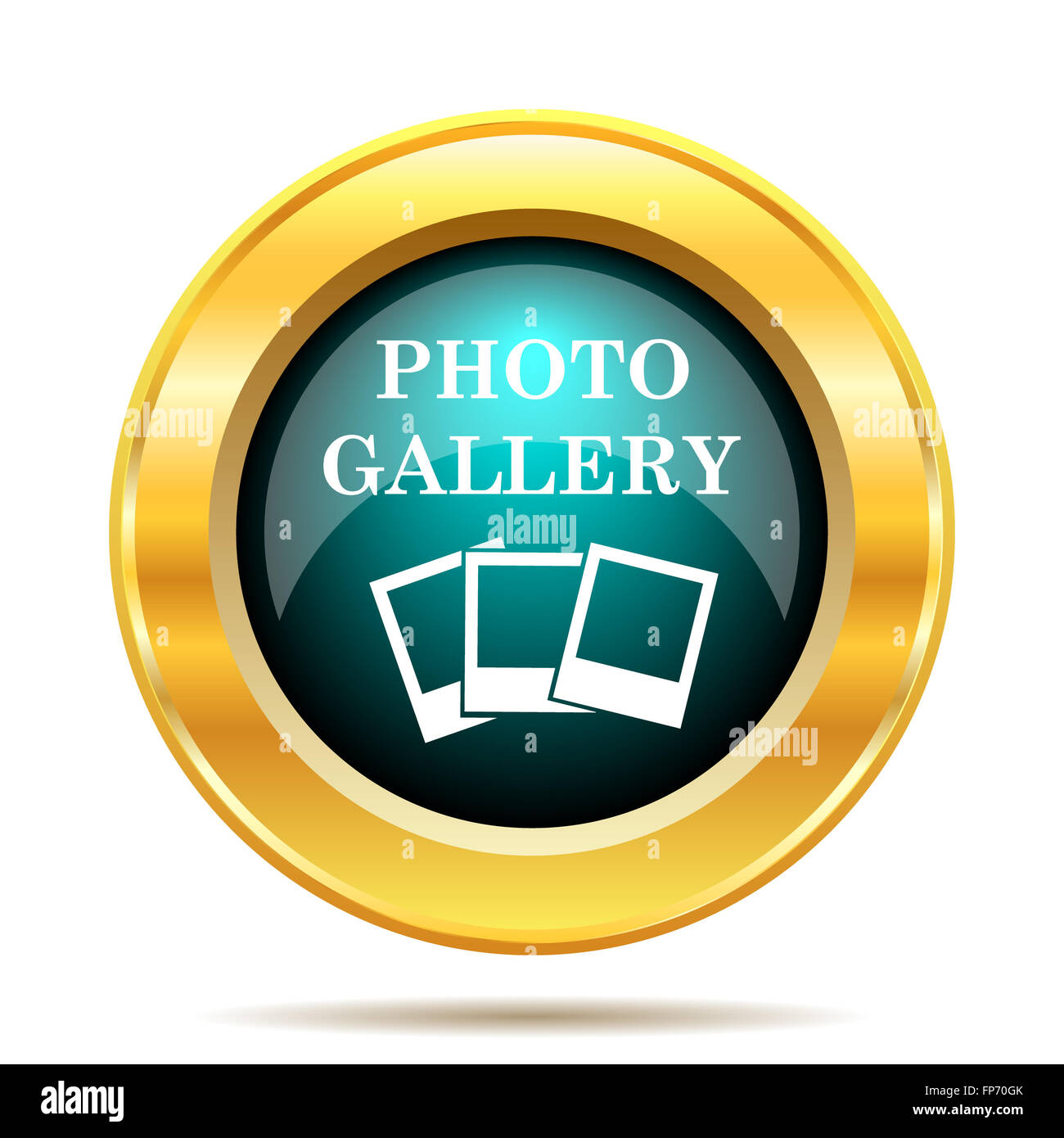 Photo gallery icon. Internet button on white background Stock Photo - Alamy