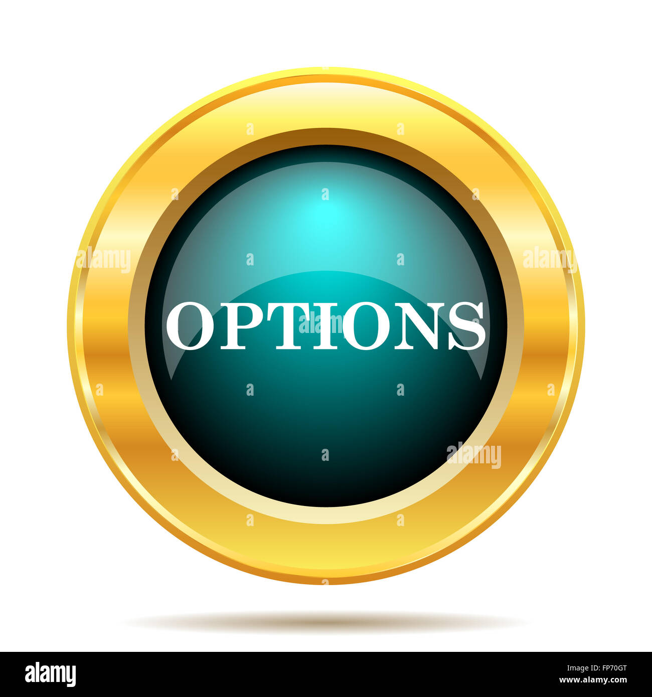 Options icon. Internet button on white background Stock Photo - Alamy