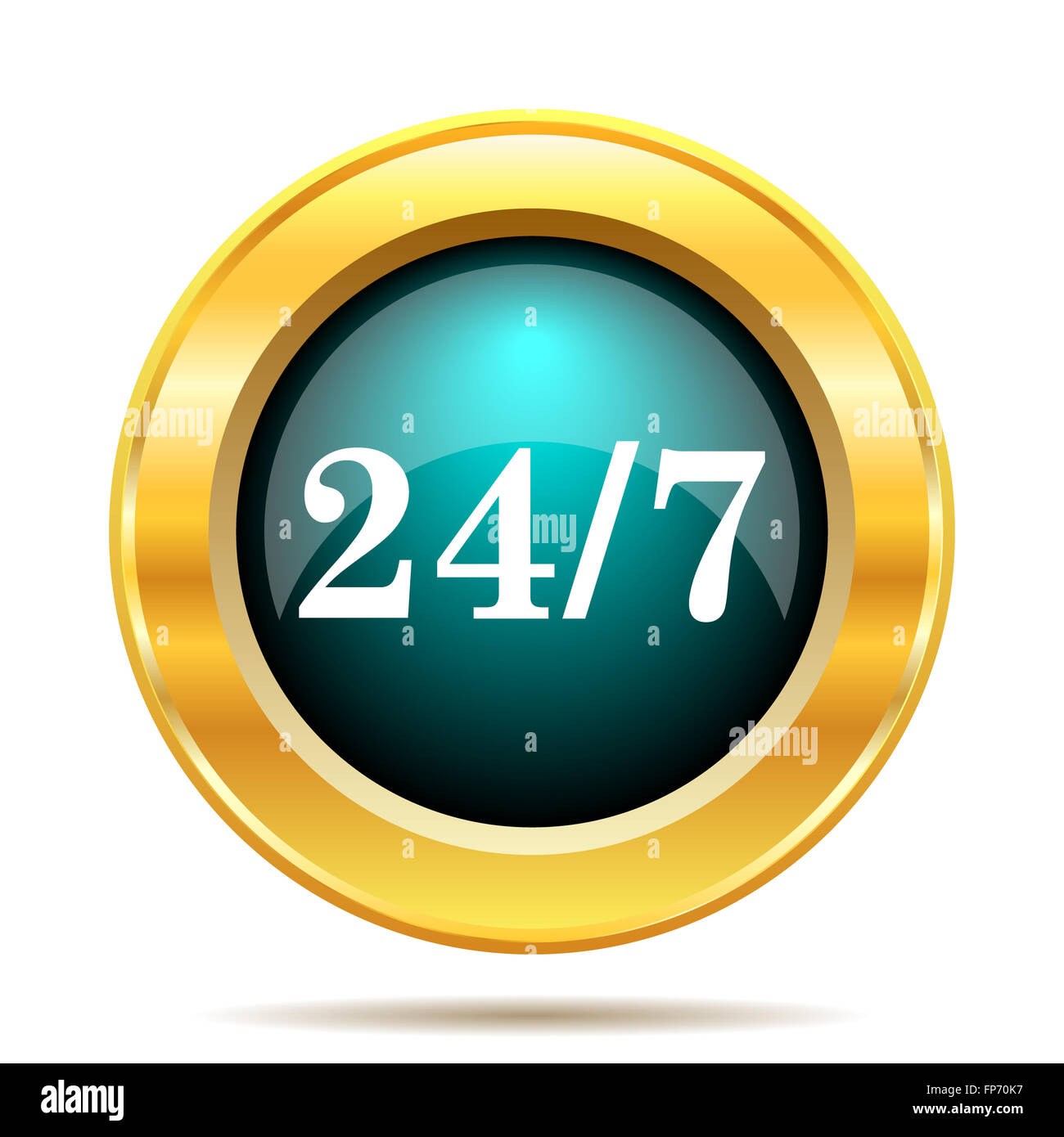 24 7 icon. Internet button on white background Stock Photo - Alamy
