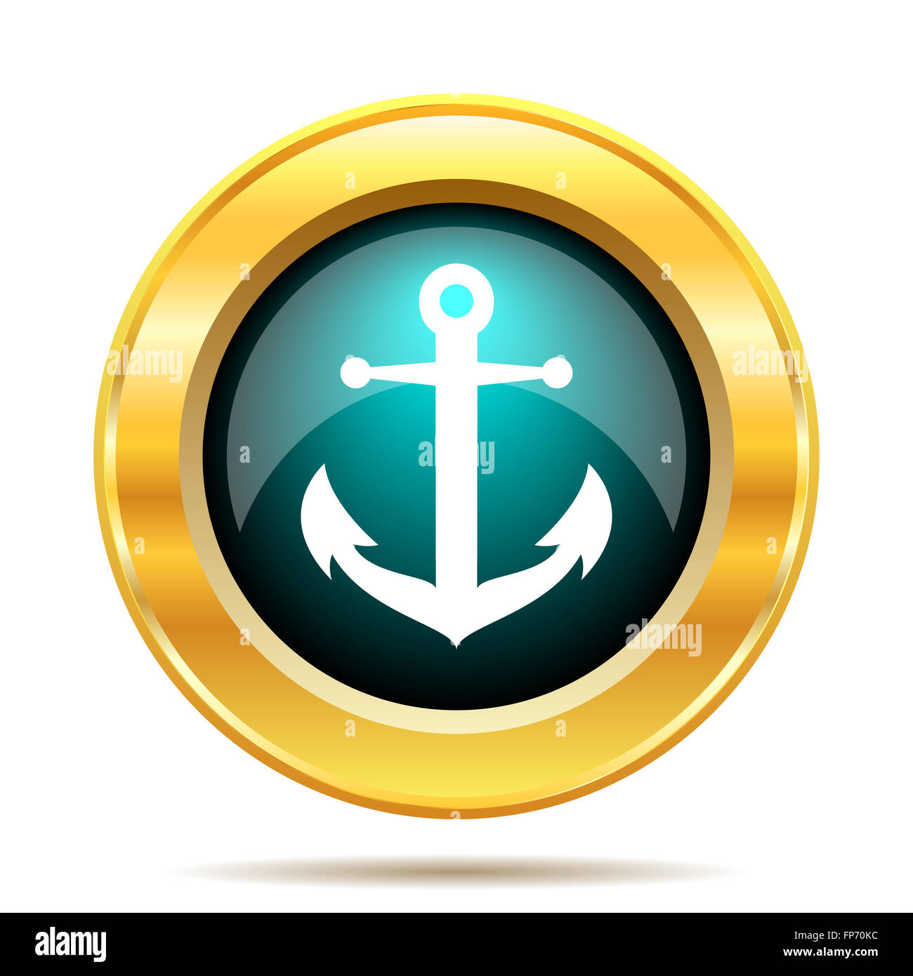 Anchor icon. Internet button on white background Stock Photo - Alamy