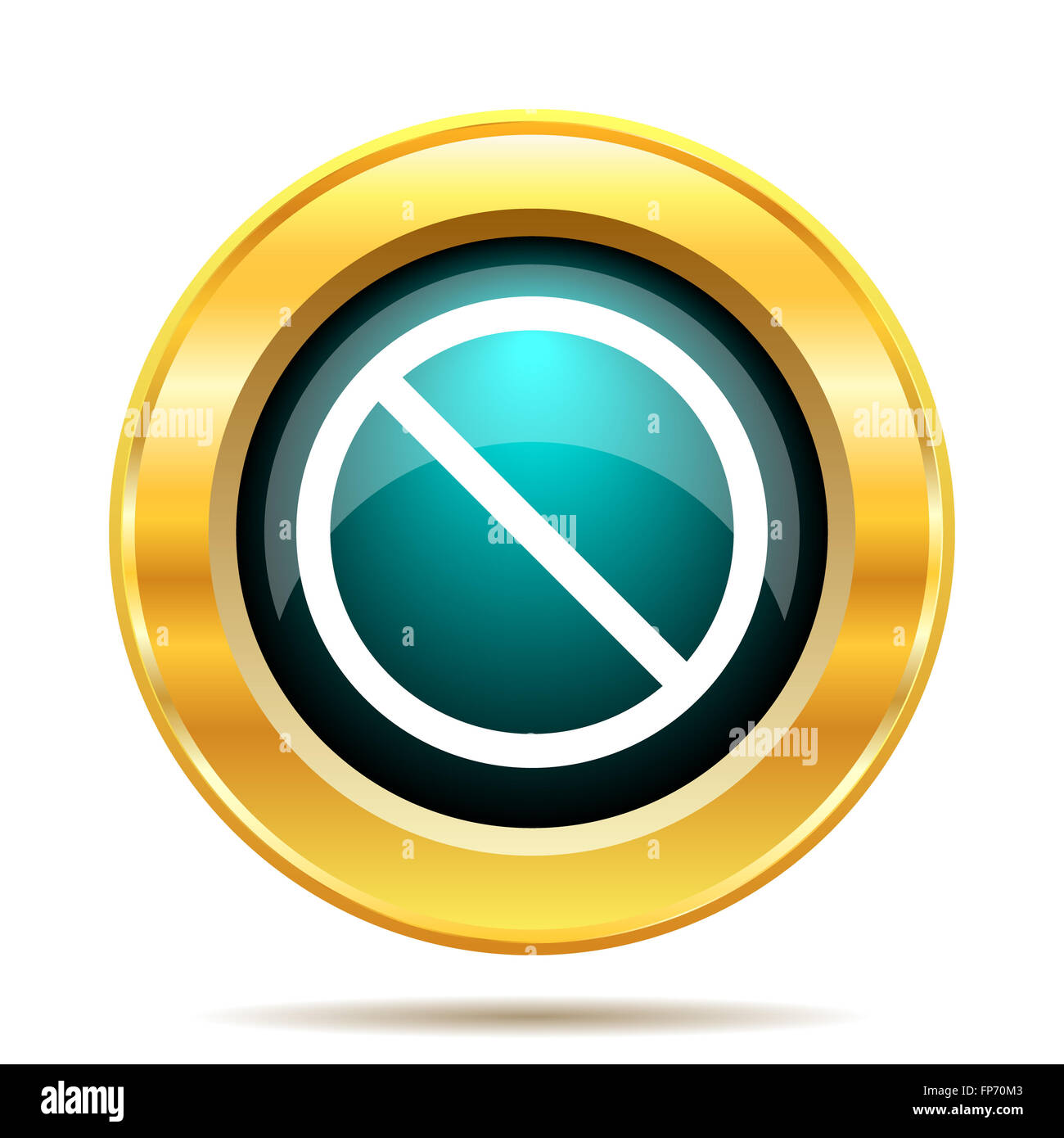 Forbidden icon. Internet button on white background Stock Photo - Alamy