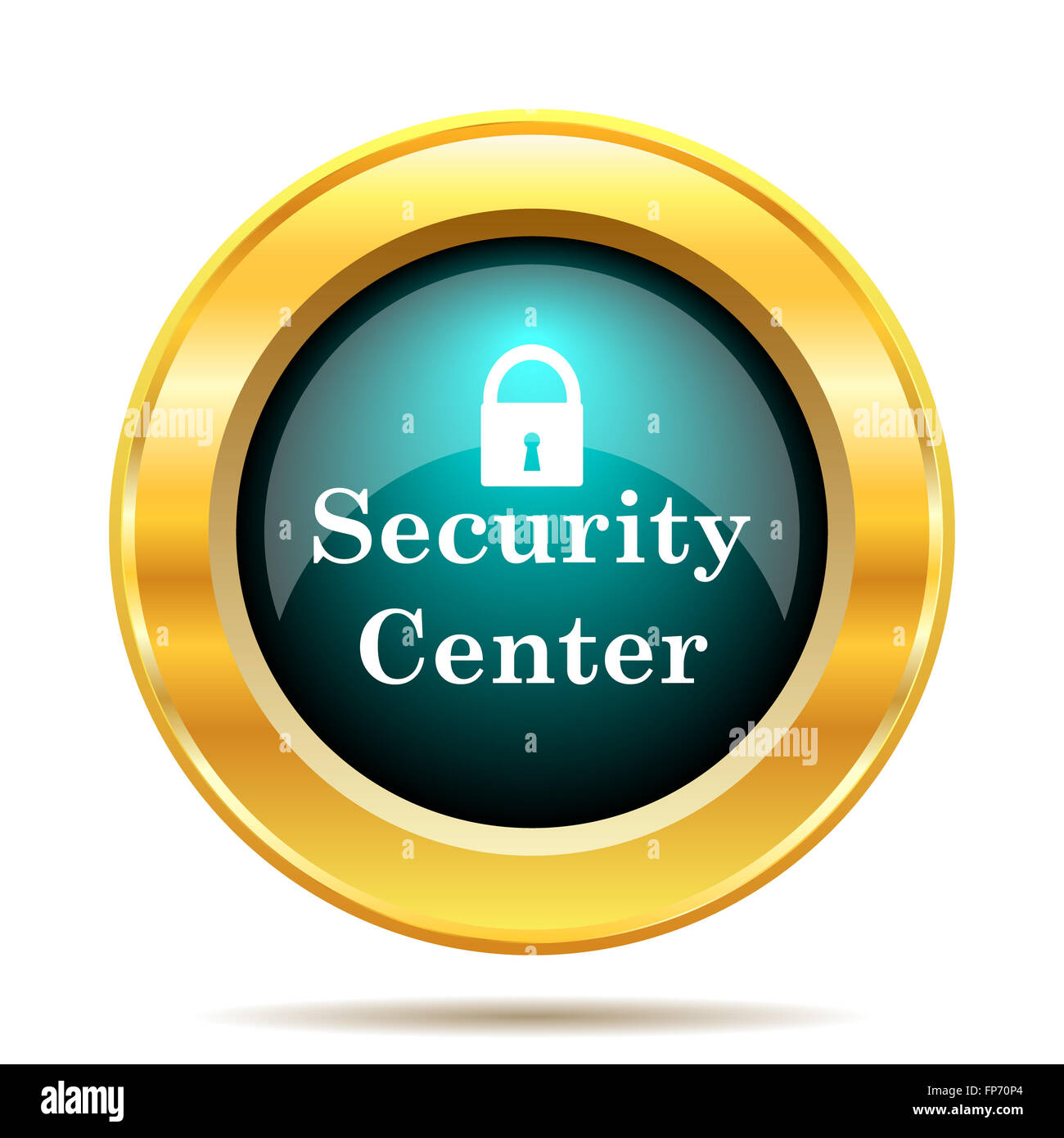 Security center icon. Internet button on white background Stock Photo ...
