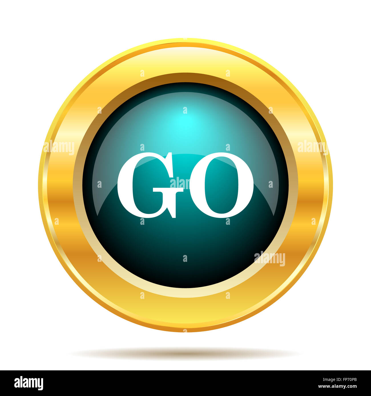 GO icon. Internet button on white background Stock Photo - Alamy