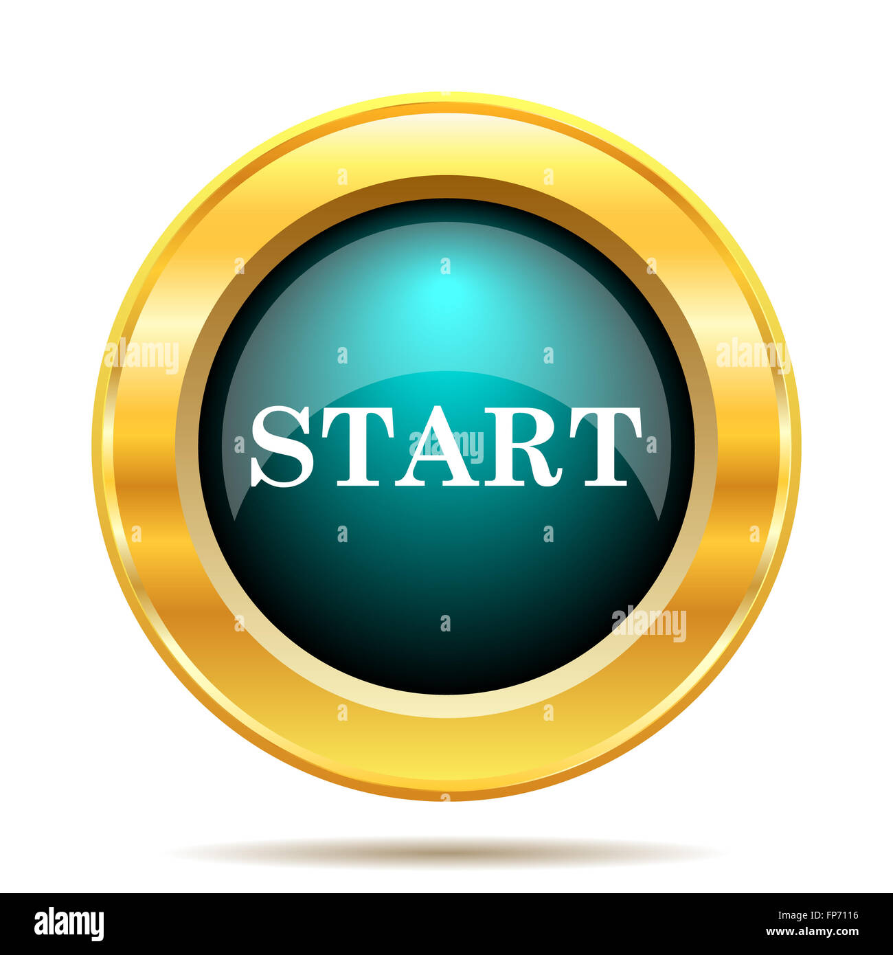 Start icon. Internet button on white background Stock Photo - Alamy