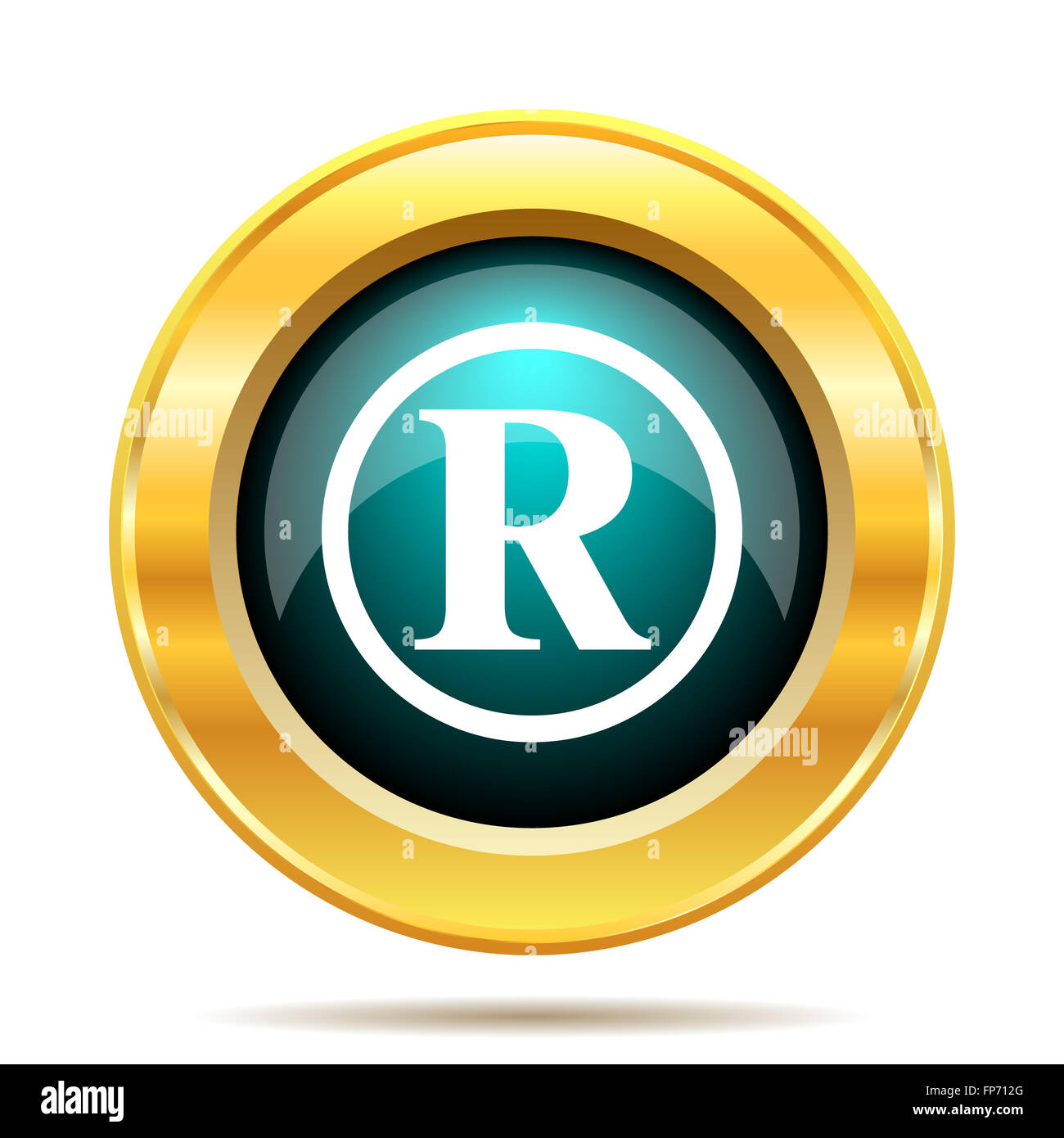 Registered mark icon. Internet button on white background Stock Photo ...