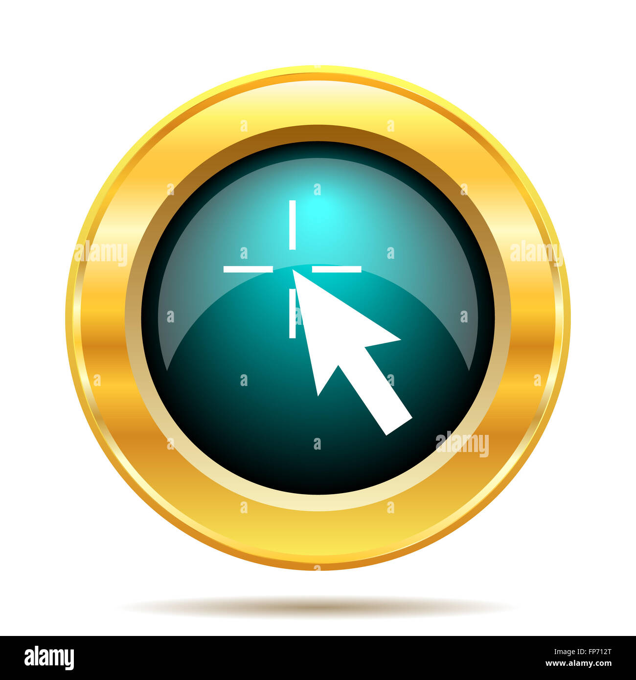 Click here icon. Internet button on white background Stock Photo - Alamy