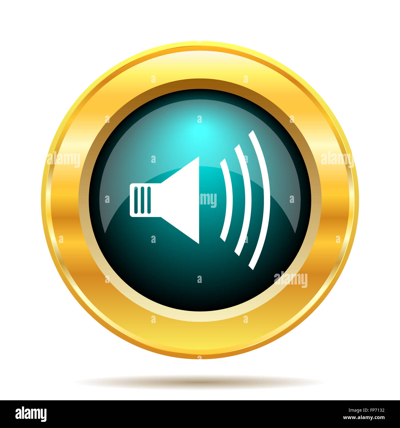 Speaker icon. Internet button on white background Stock Photo - Alamy