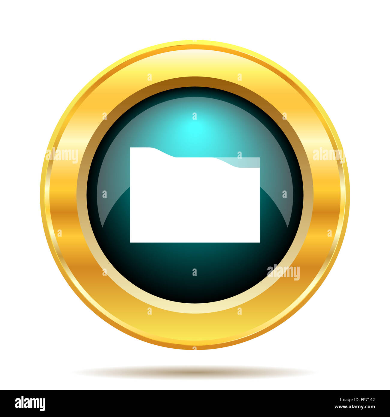 Folder icon. Internet button on white background Stock Photo - Alamy