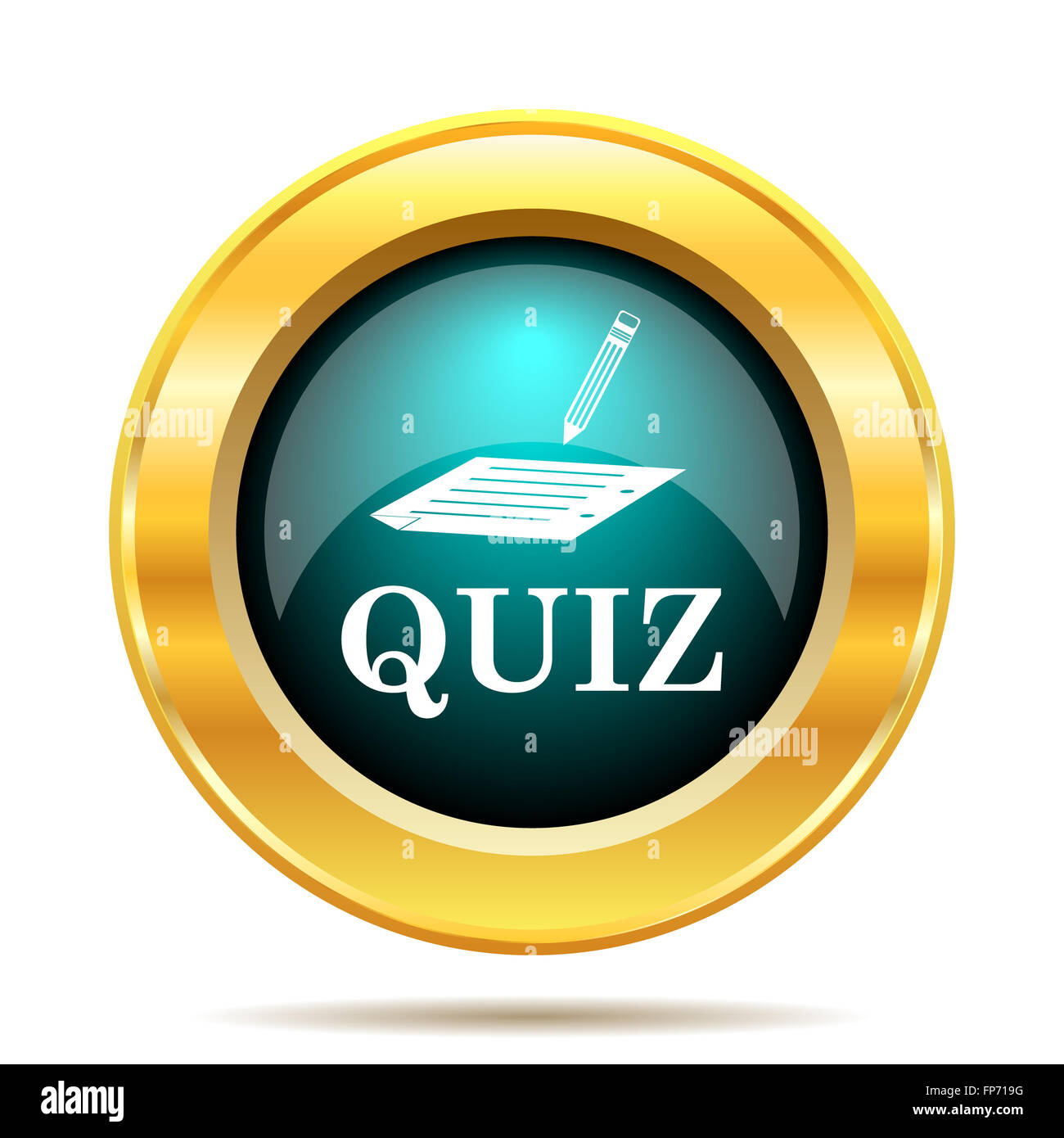 Quiz icon. Internet button on white background Stock Photo - Alamy