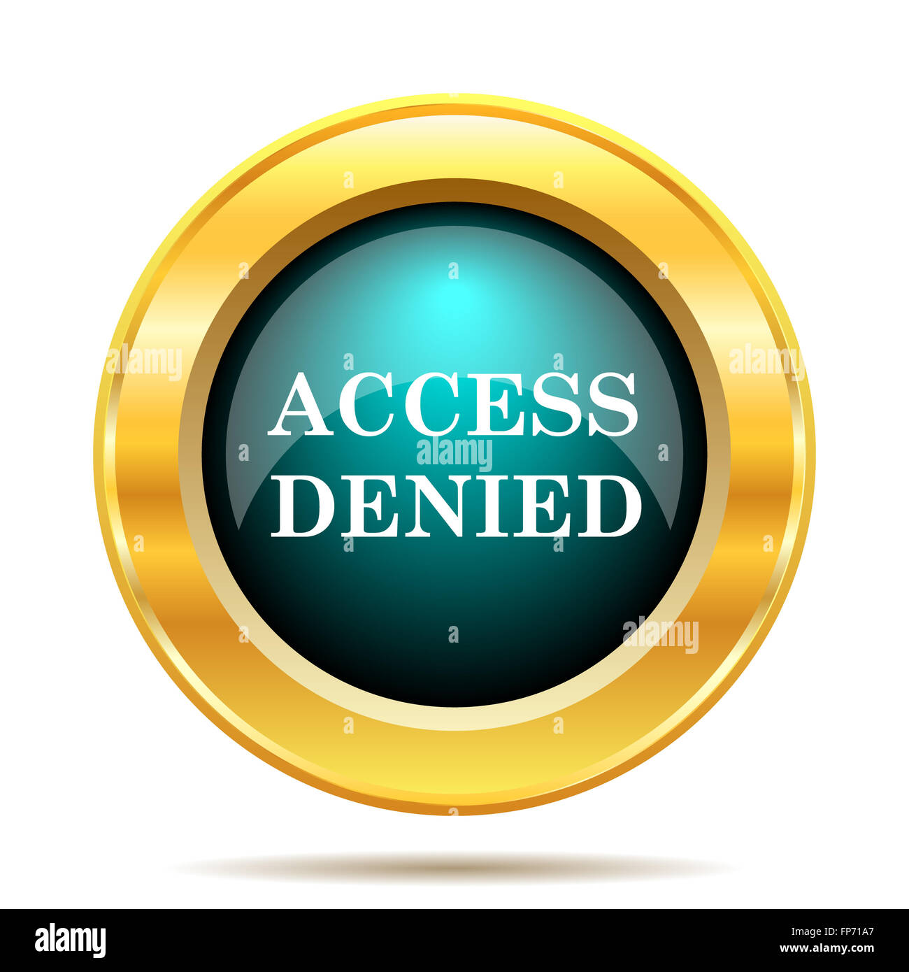 Access denied icon. Internet button on white background Stock Photo - Alamy