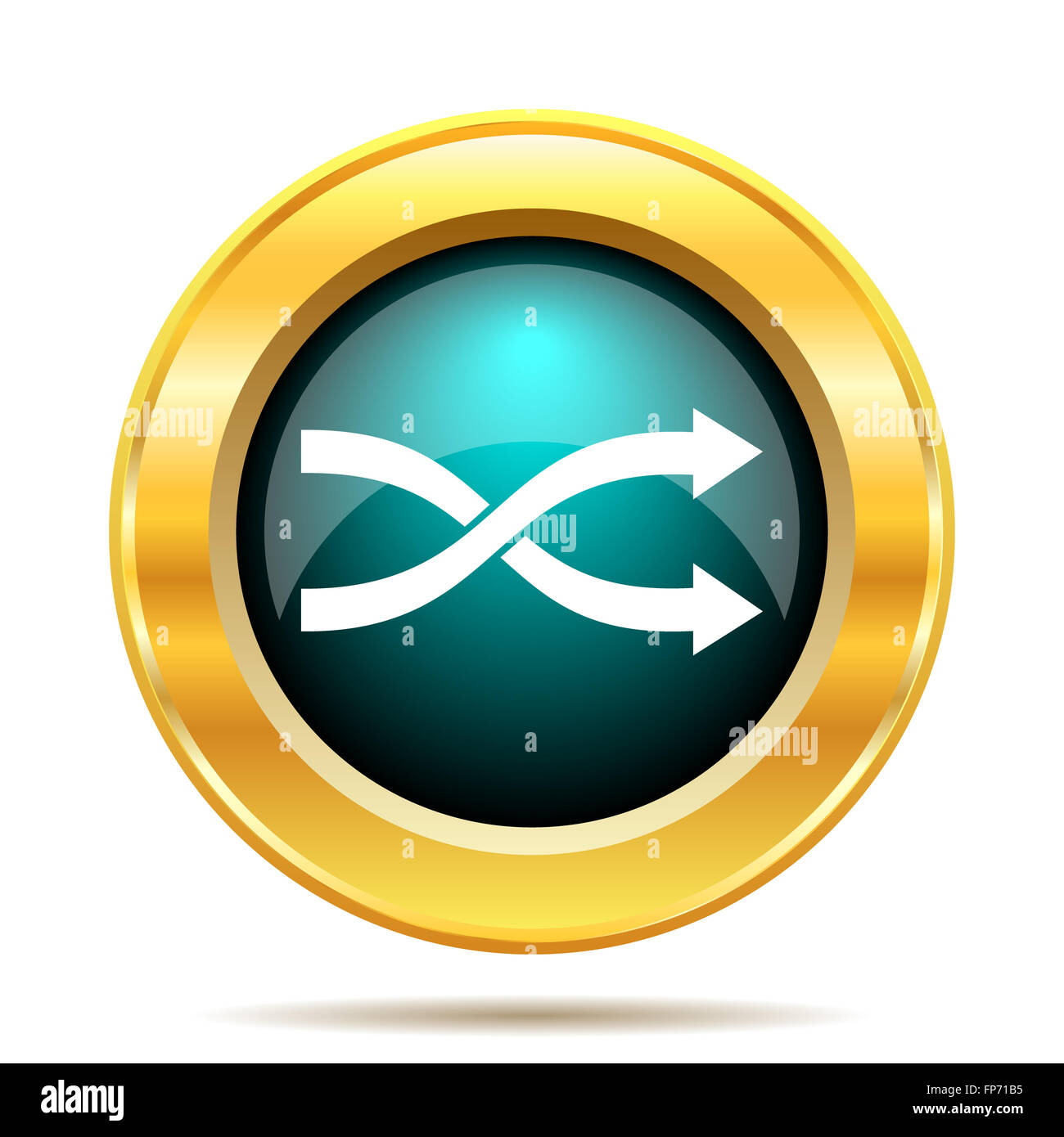 Shuffle icon. Internet button on white background Stock Photo - Alamy