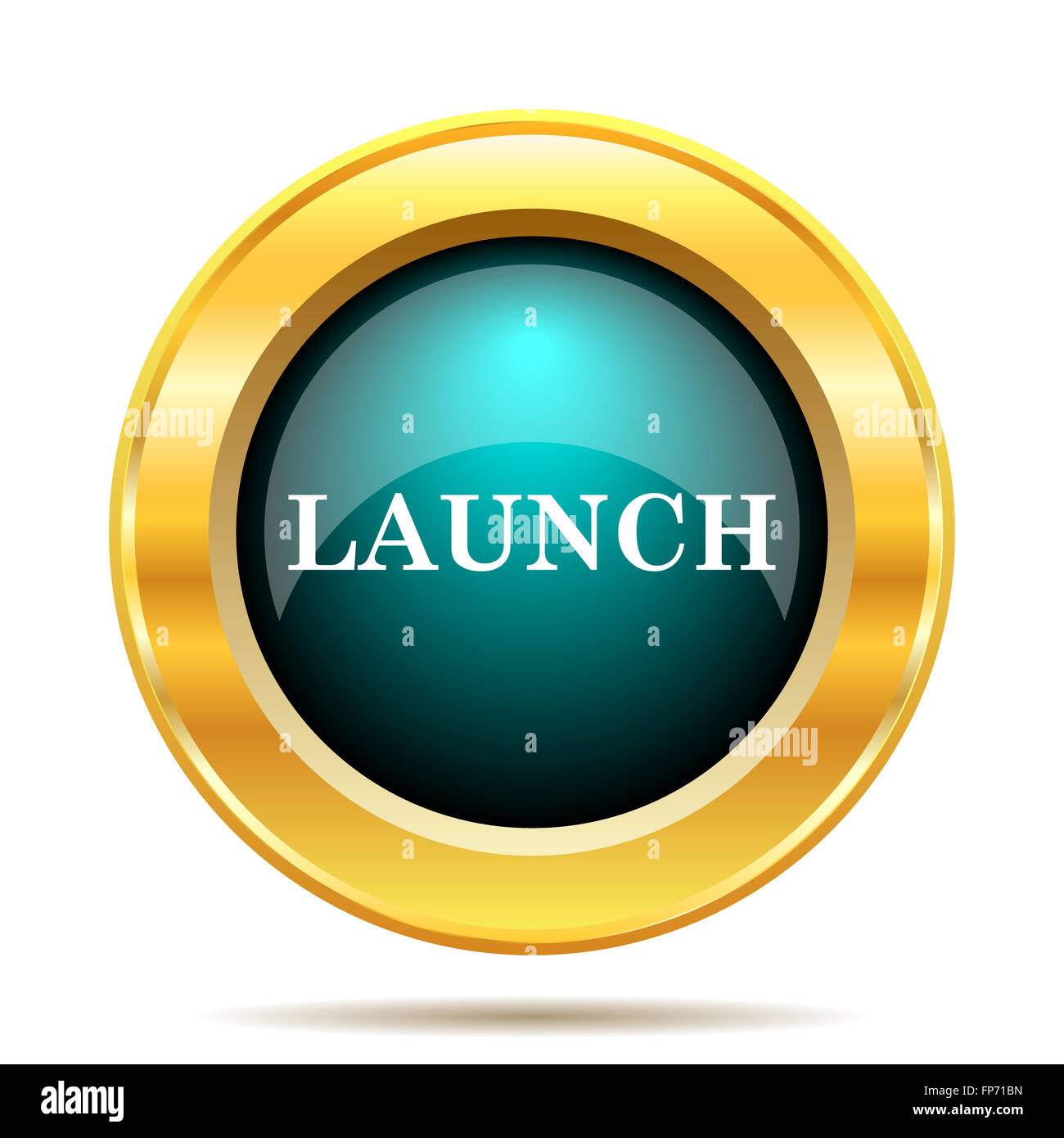 Launch icon. Internet button on white background Stock Photo - Alamy