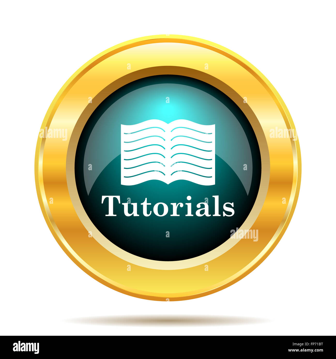 Tutorials icon. Internet button on white background Stock Photo - Alamy