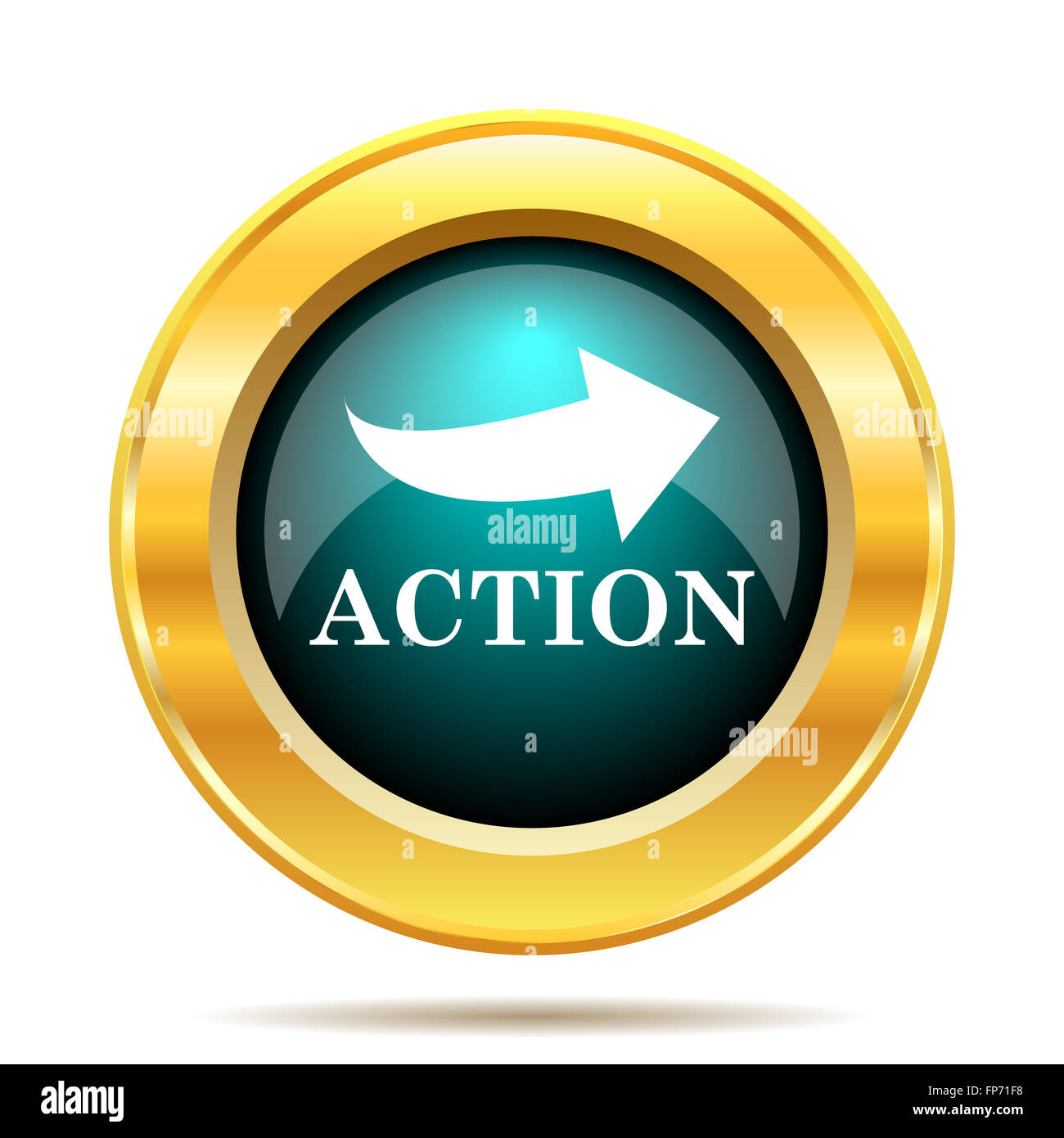 Action icon. Internet button on white background Stock Photo - Alamy