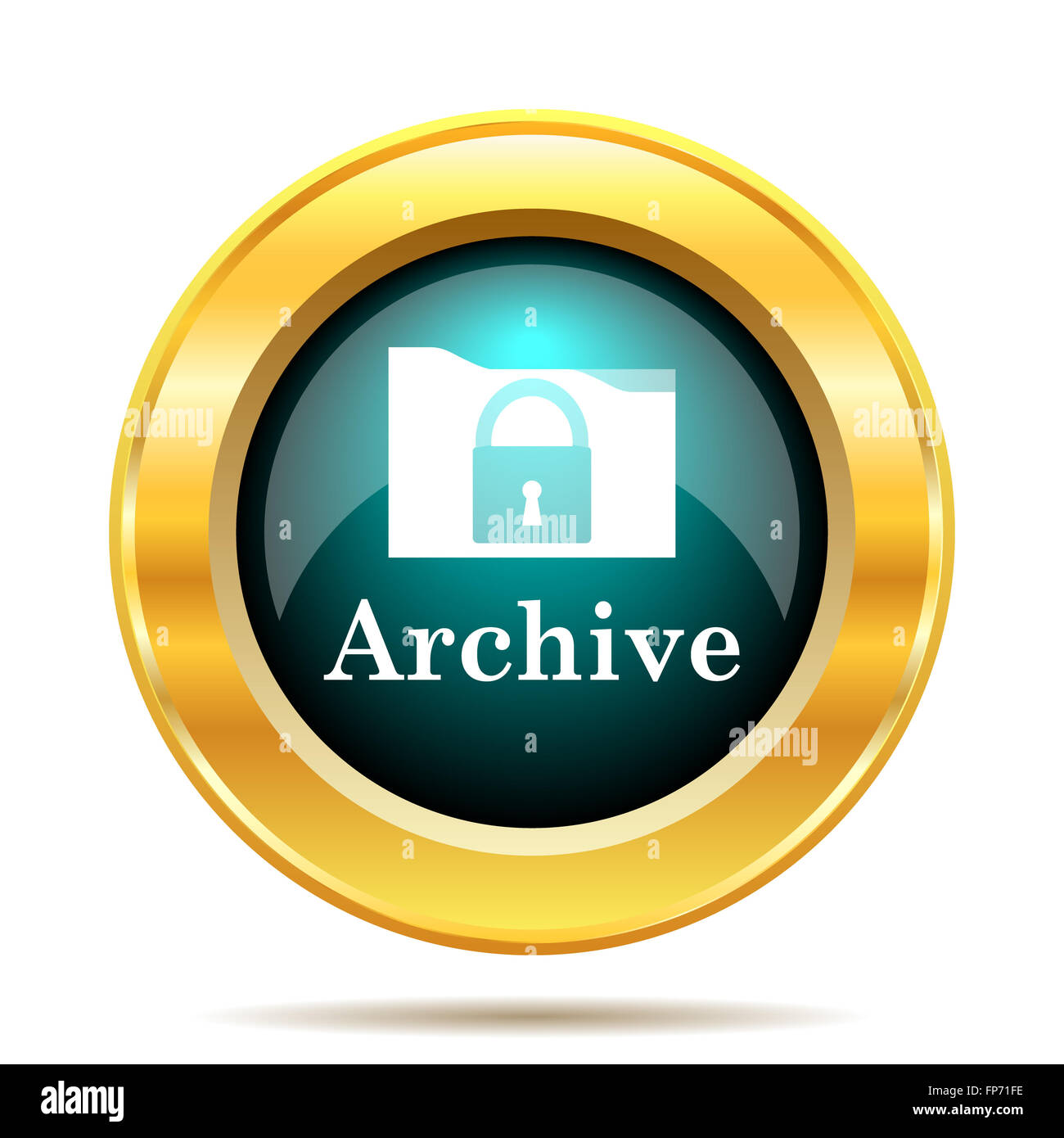 Archive icon. Internet button on white background Stock Photo - Alamy