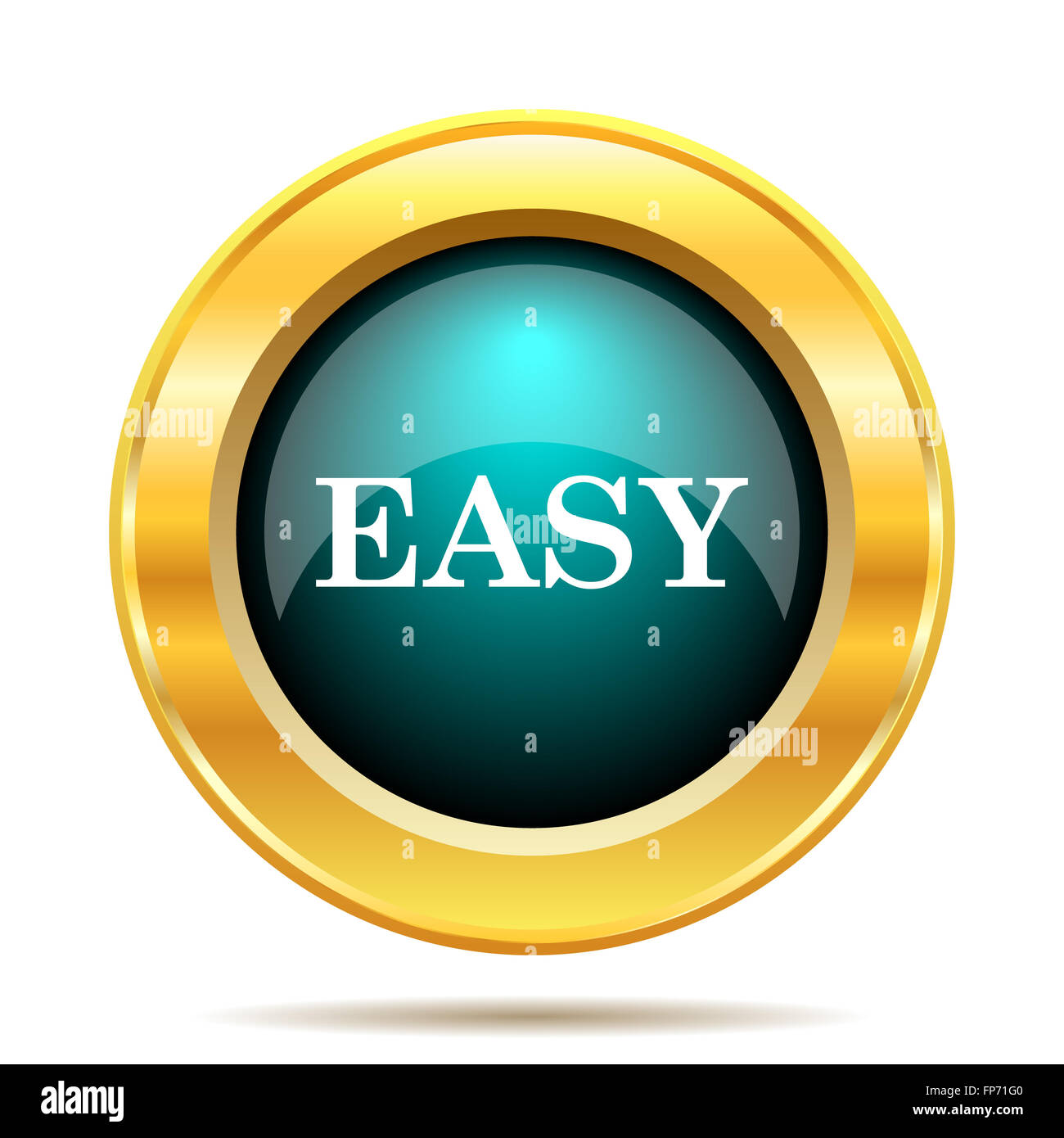 Easy icon. Internet button on white background Stock Photo - Alamy