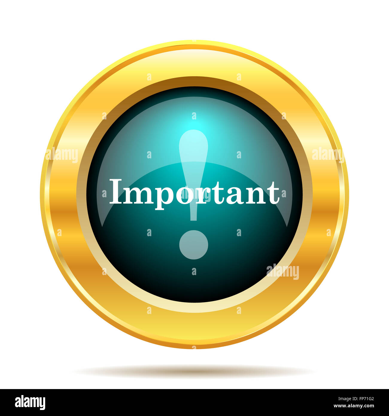 Important icon. Internet button on white background Stock Photo - Alamy