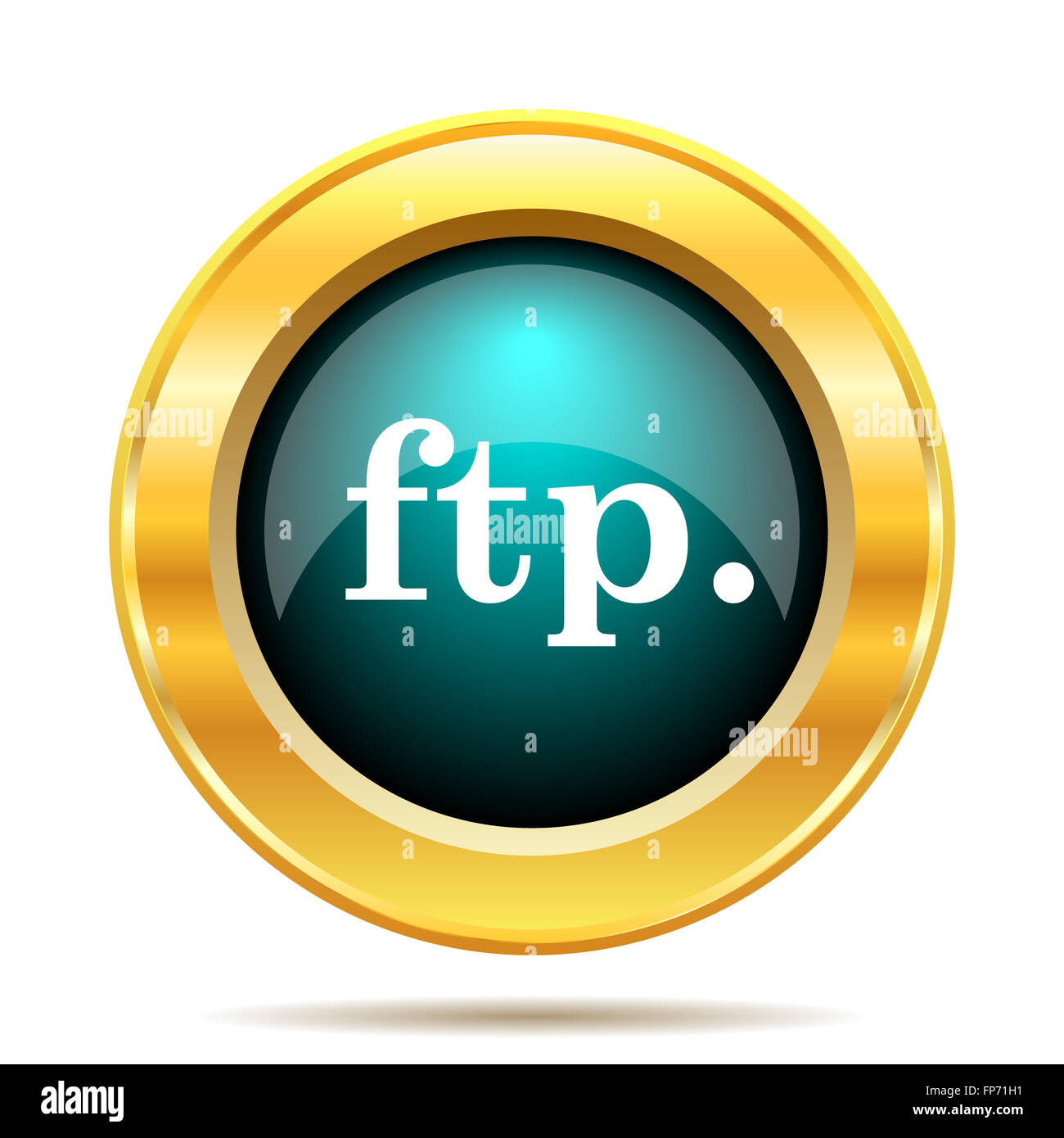 ftp. icon. Internet button on white background Stock Photo - Alamy