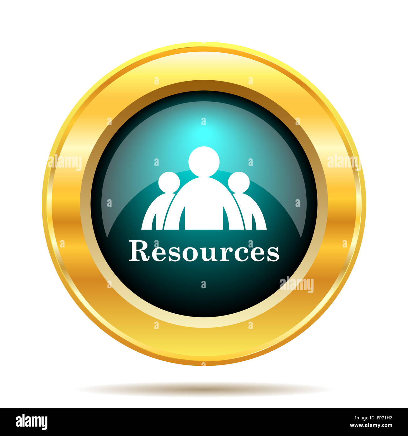 Resources icon. Internet button on white background Stock Photo - Alamy