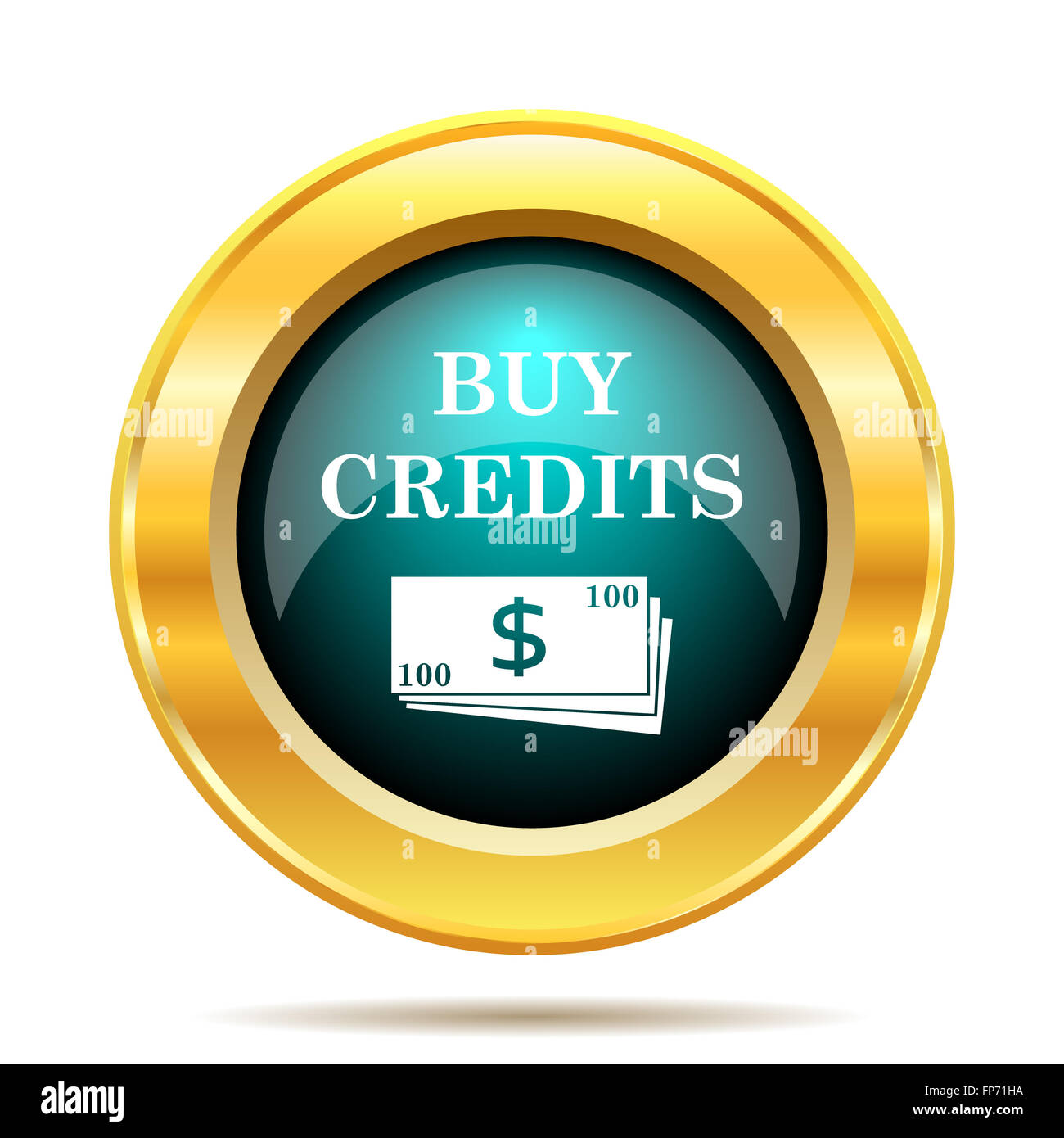 Buy credits icon. Internet button on white background Stock Photo - Alamy