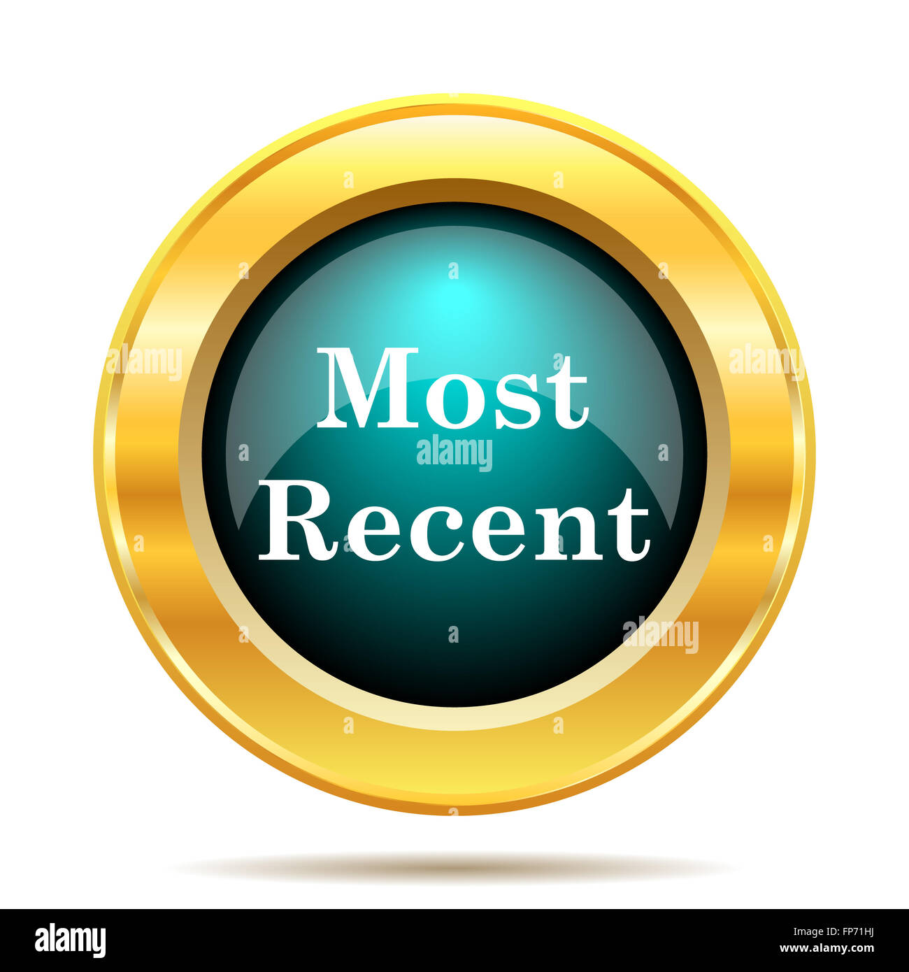 Most recent icon. Internet button on white background Stock Photo - Alamy