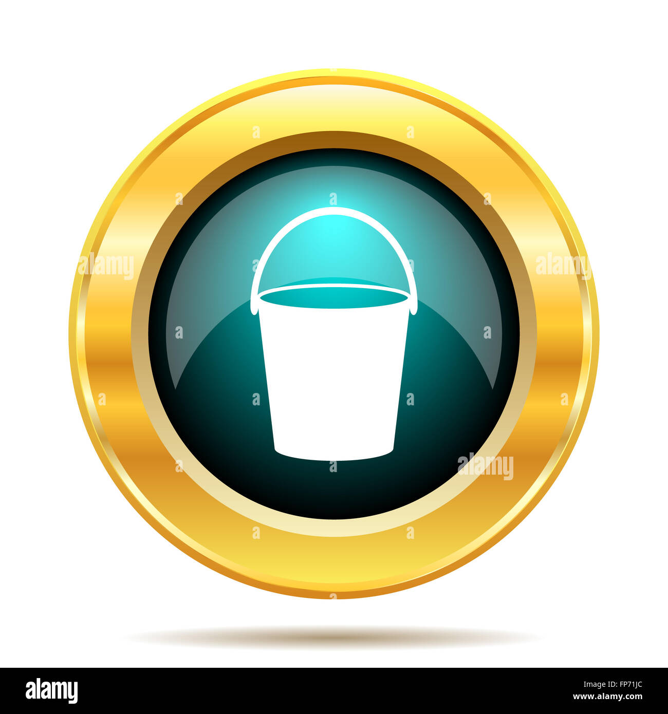 Bucket icon. Internet button on white background Stock Photo - Alamy