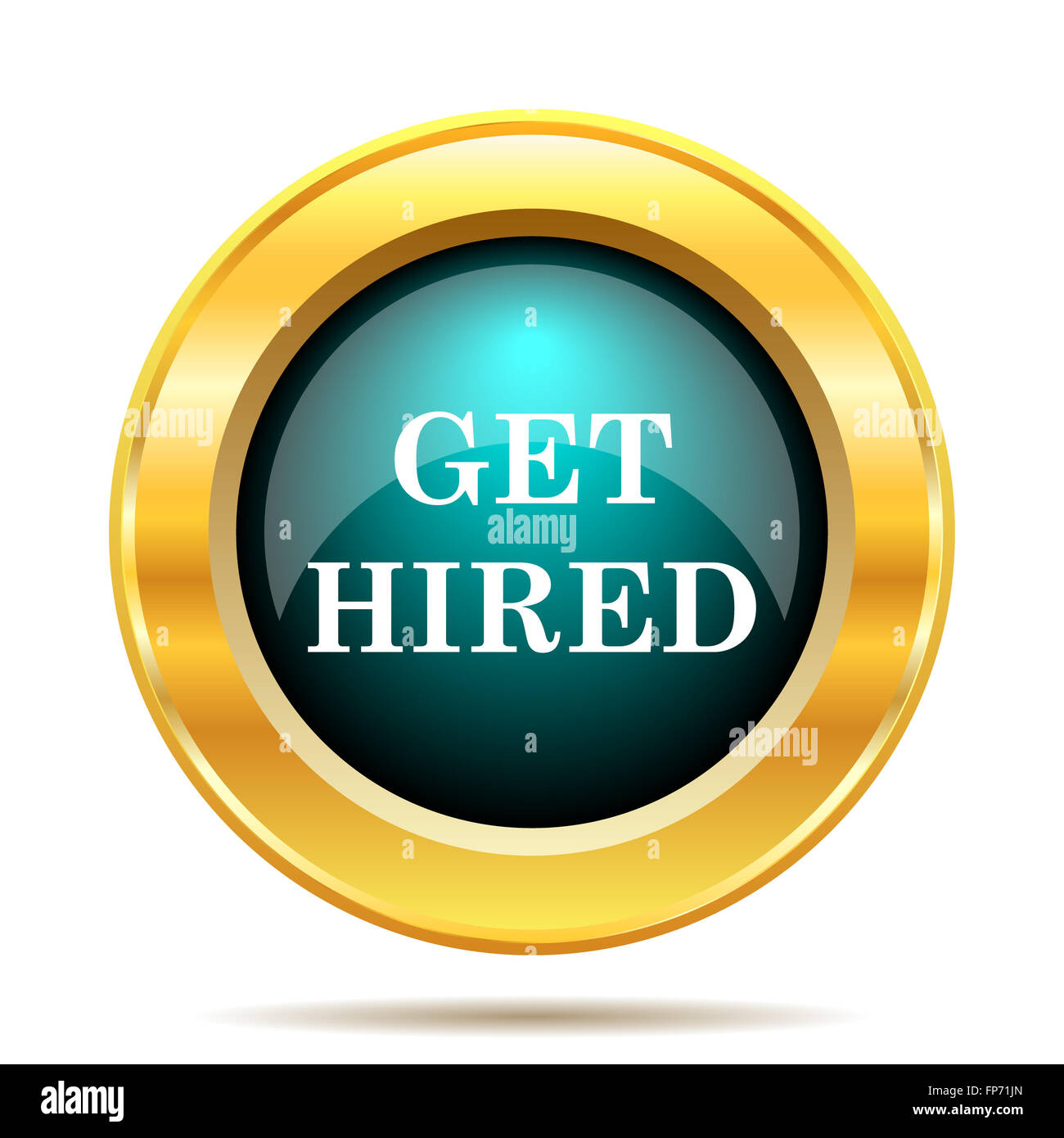 Get hired icon. Internet button on white background Stock Photo - Alamy