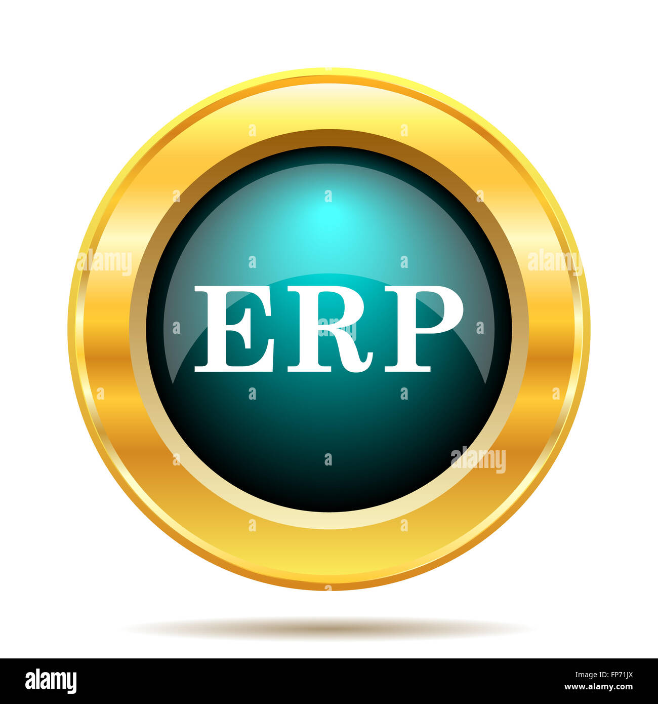 ERP icon. Internet button on white background Stock Photo - Alamy