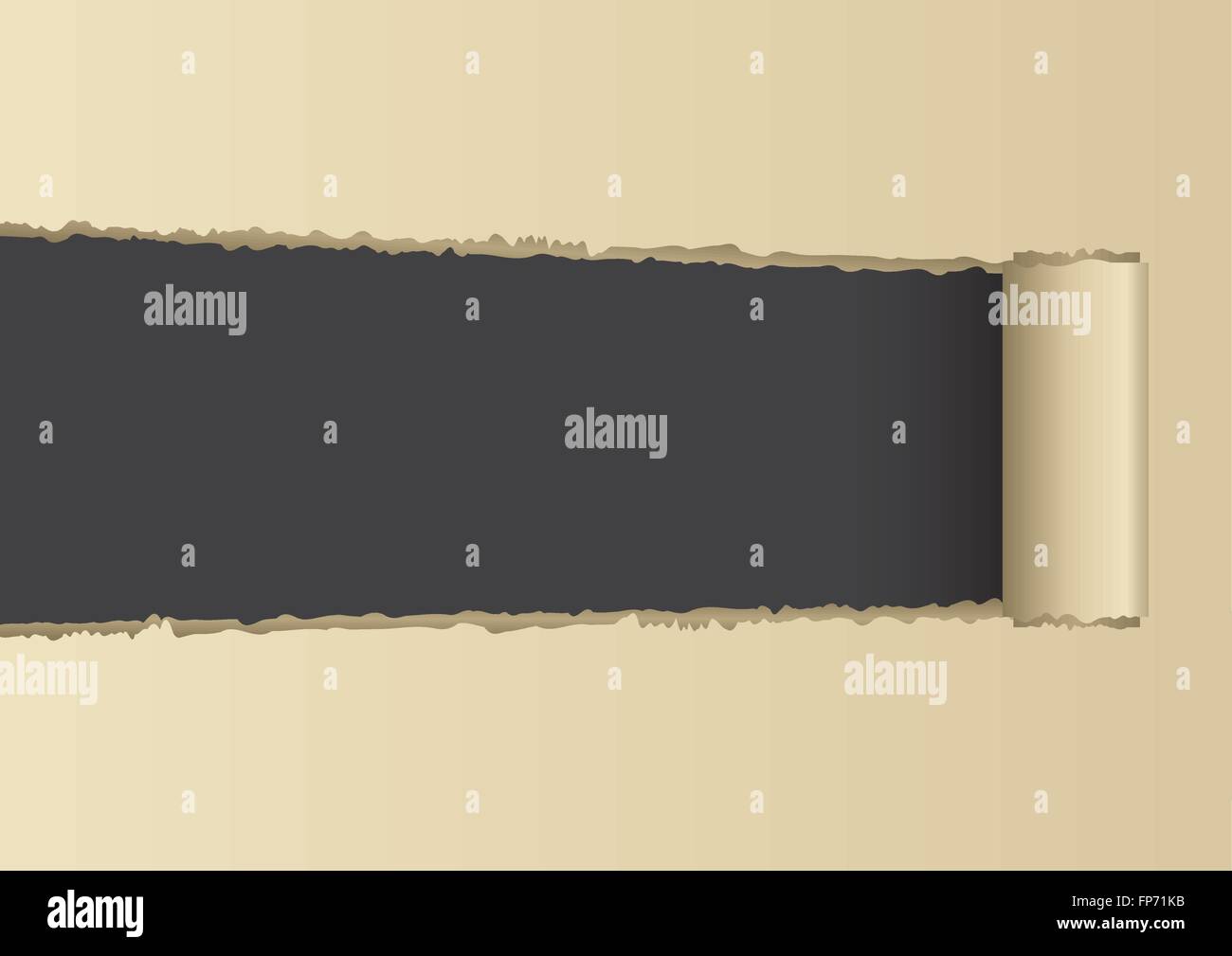 ripped opened paper brown Stock Vector Image & Art - Alamy