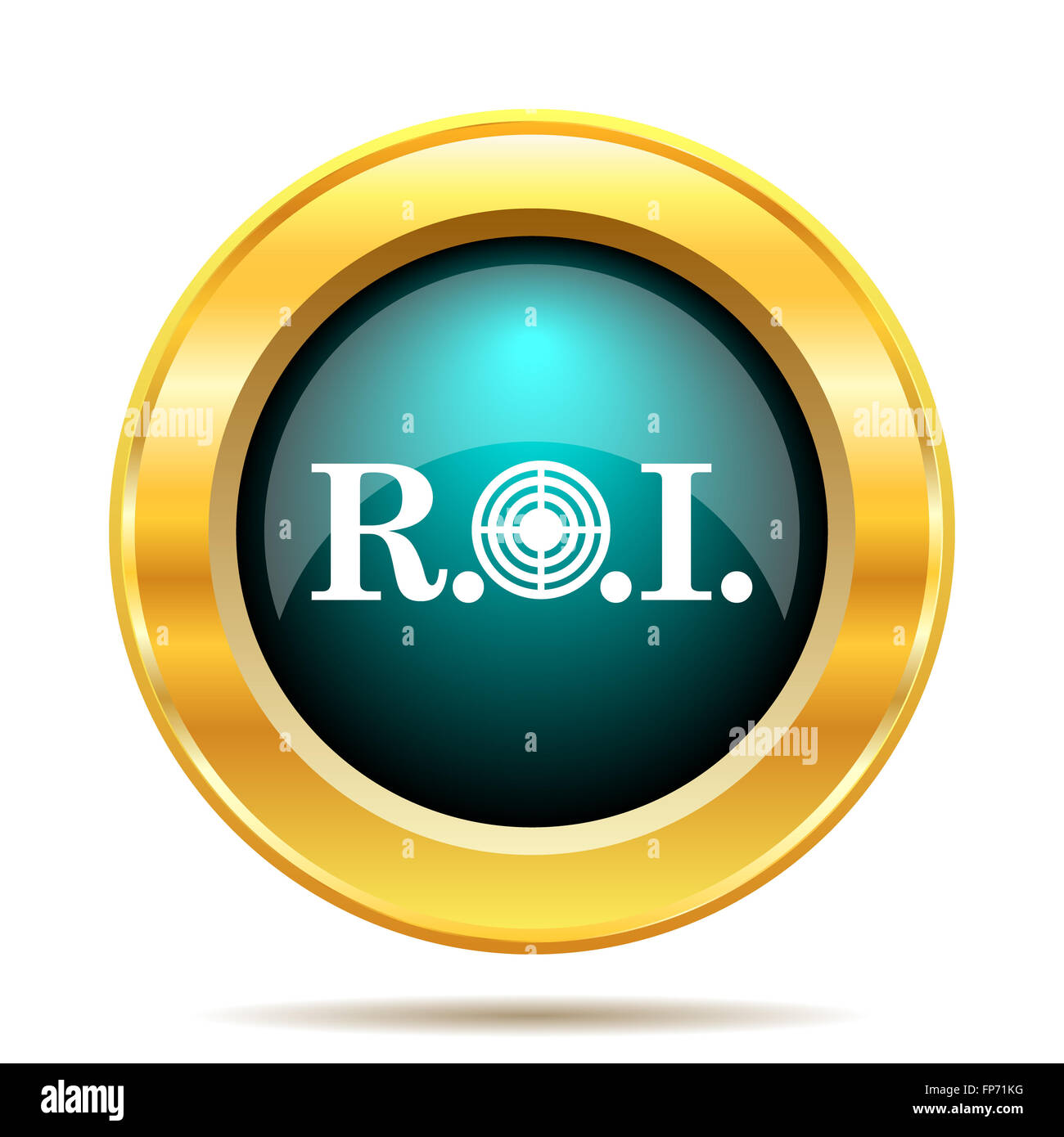 ROI icon. Internet button on white background Stock Photo - Alamy