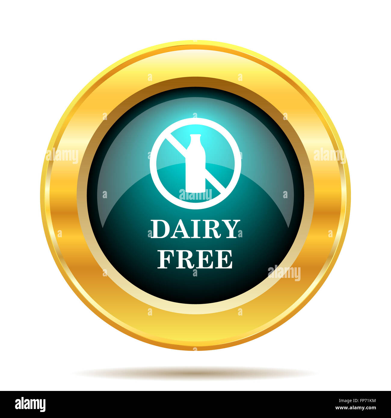 Dairy free icon. Internet button on white background Stock Photo - Alamy