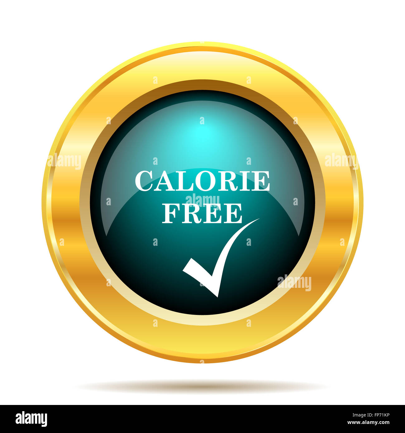 Calorie free icon. Internet button on white background Stock Photo - Alamy
