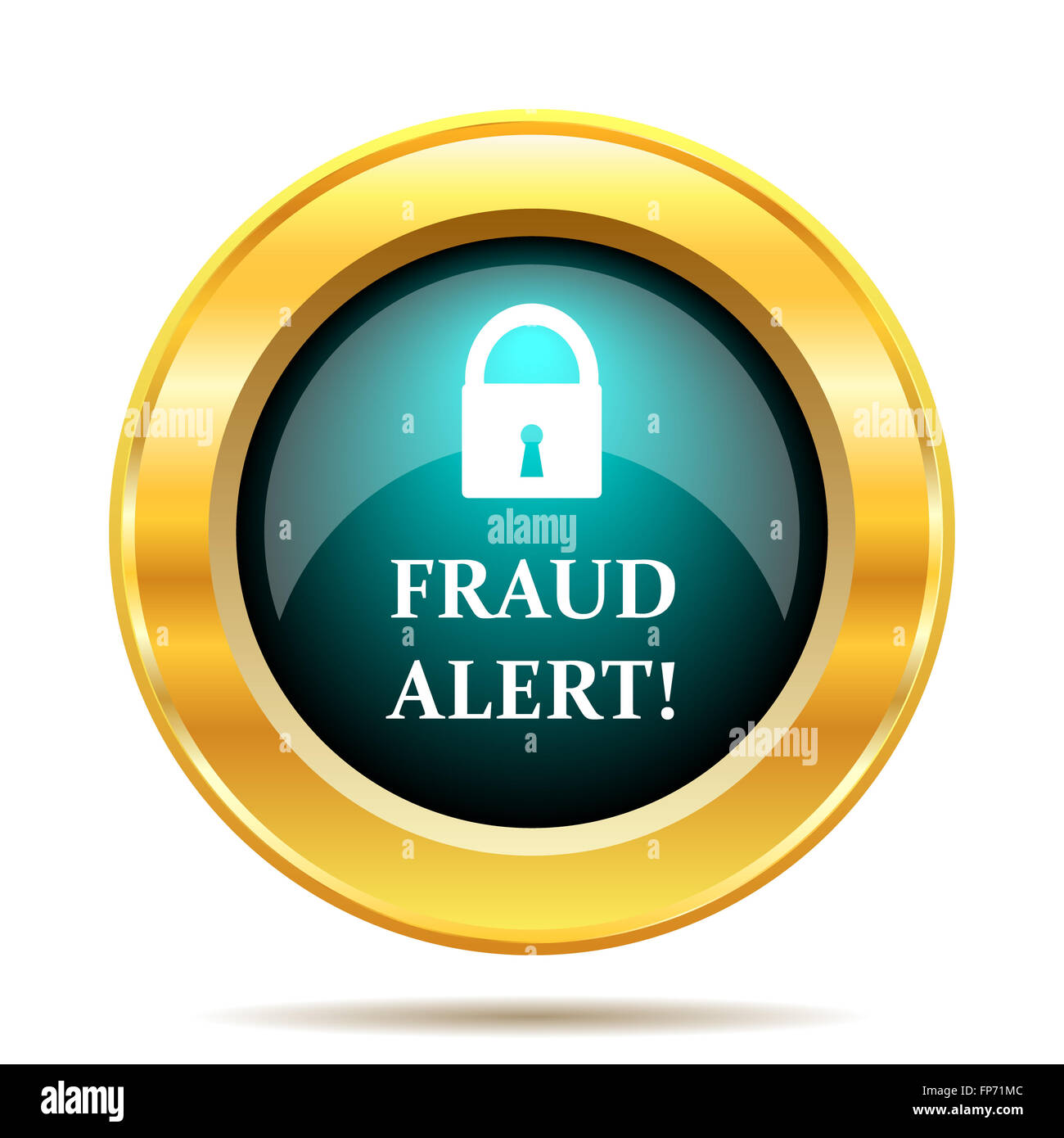 Fraud alert icon. Internet button on white background Stock Photo - Alamy