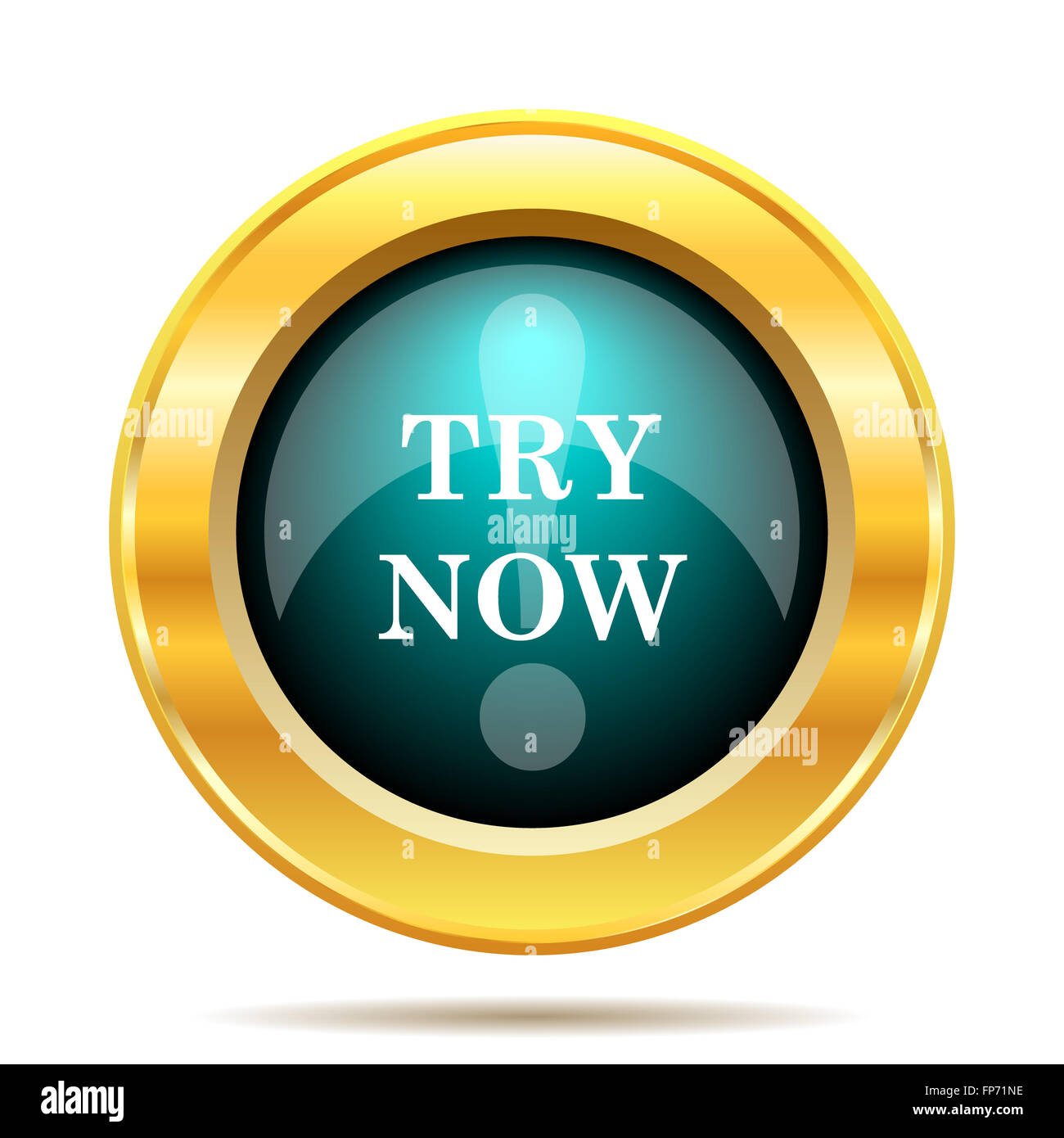 Try now icon. Internet button on white background Stock Photo - Alamy