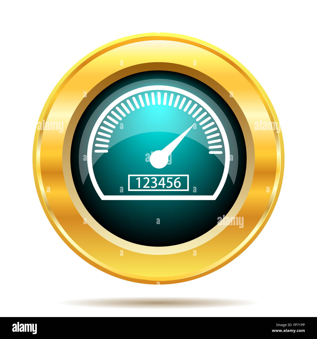 Speedometer icon. Internet button on white background Stock Photo - Alamy