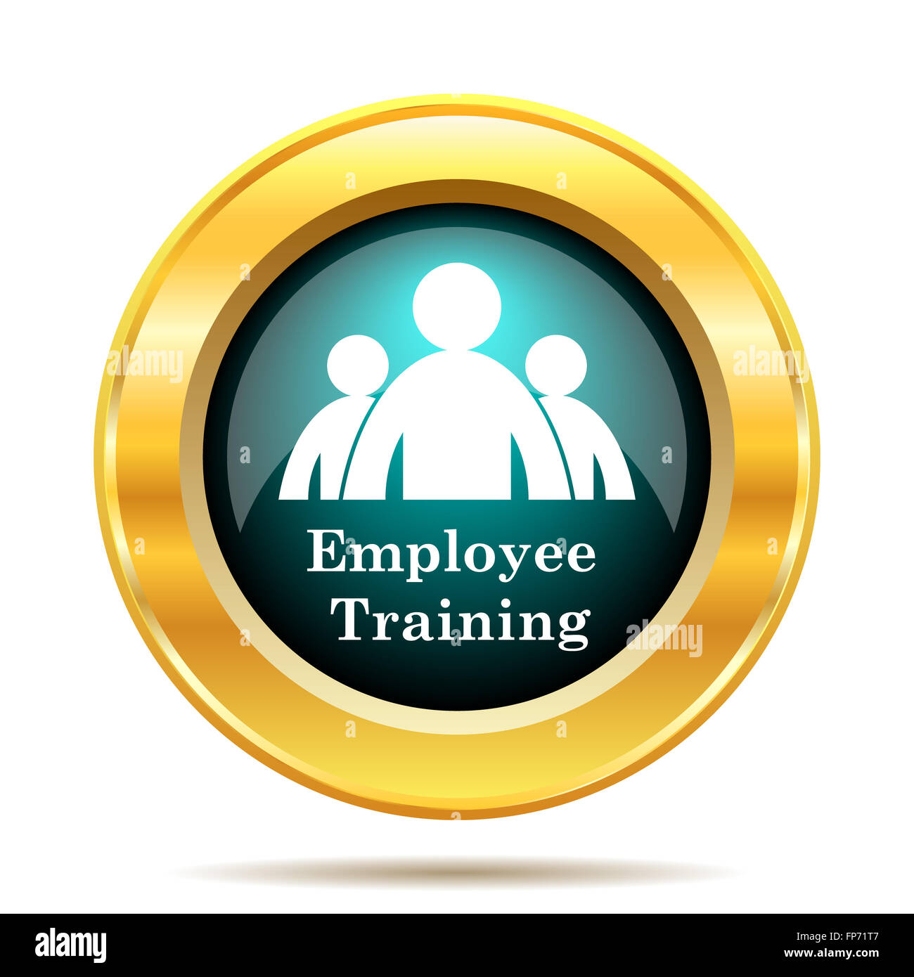 Employee training icon. Internet button on white background Stock Photo ...