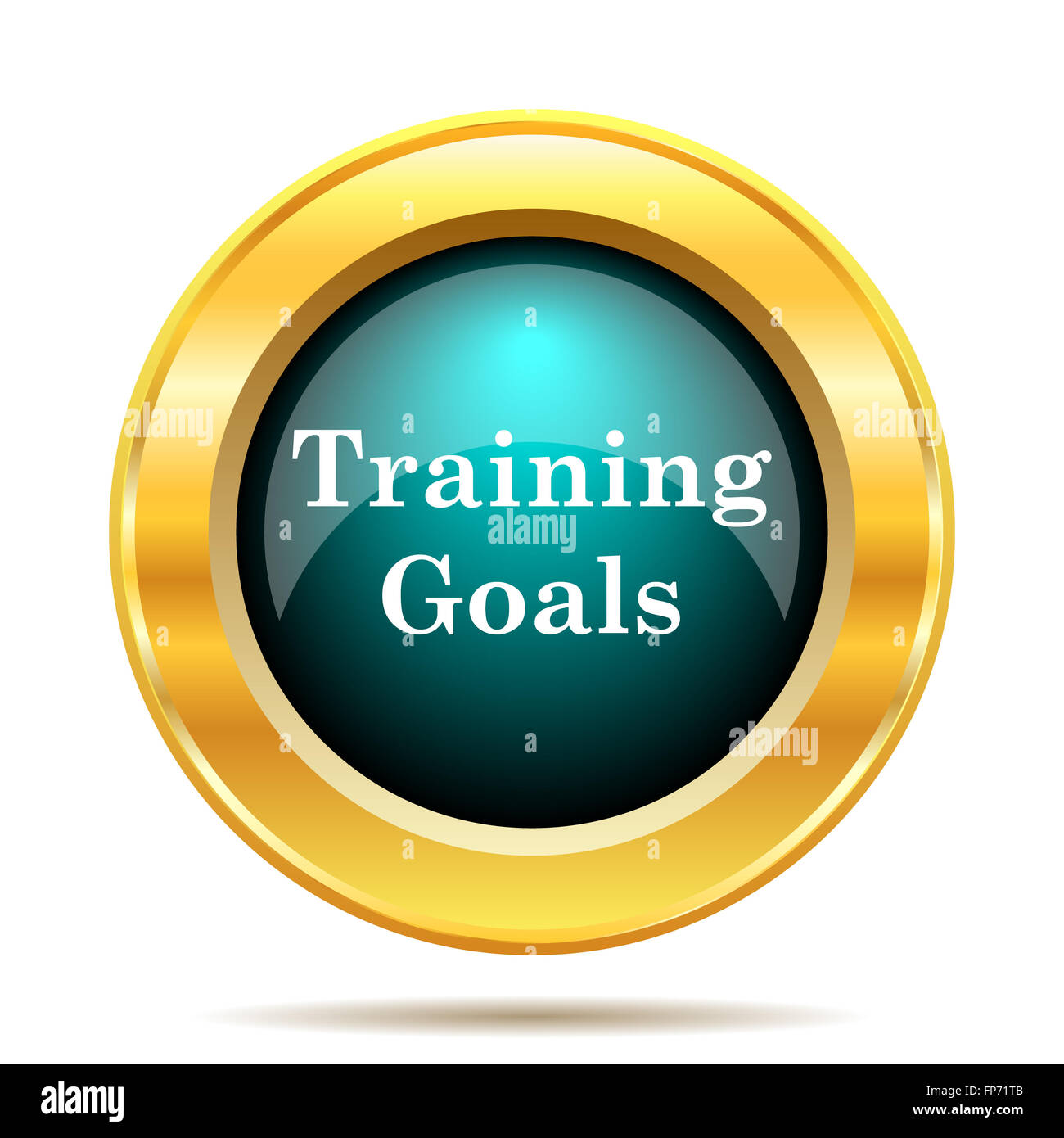 Training goals icon. Internet button on white background Stock Photo ...