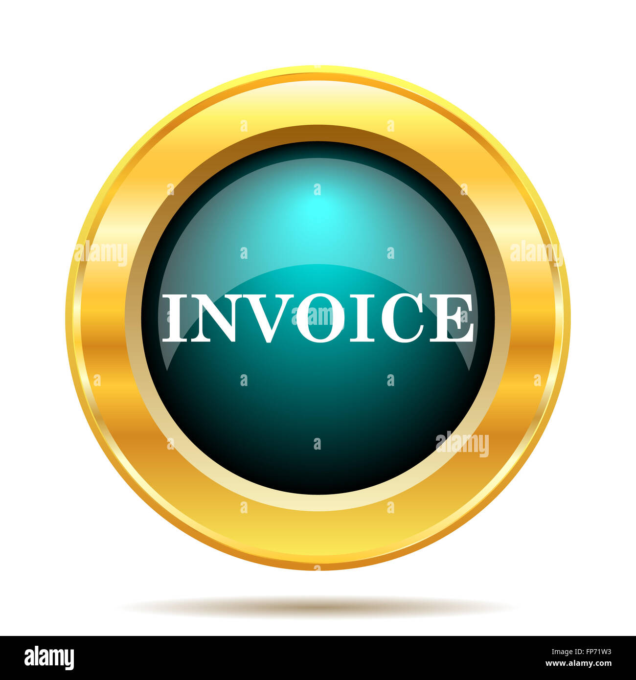 Invoice icon. Internet button on white background Stock Photo - Alamy
