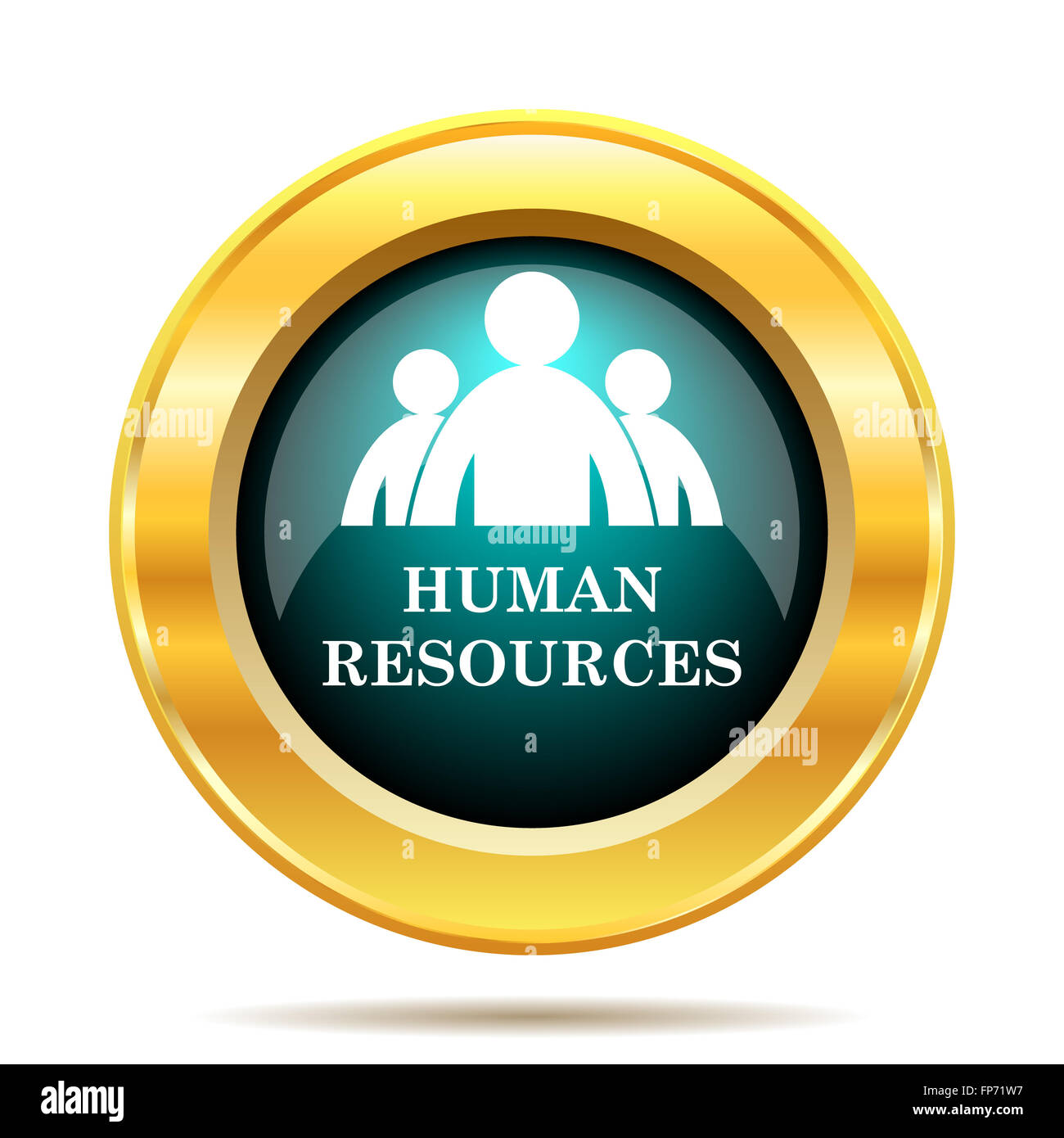 Human Resources icon. Internet button on white background Stock Photo ...