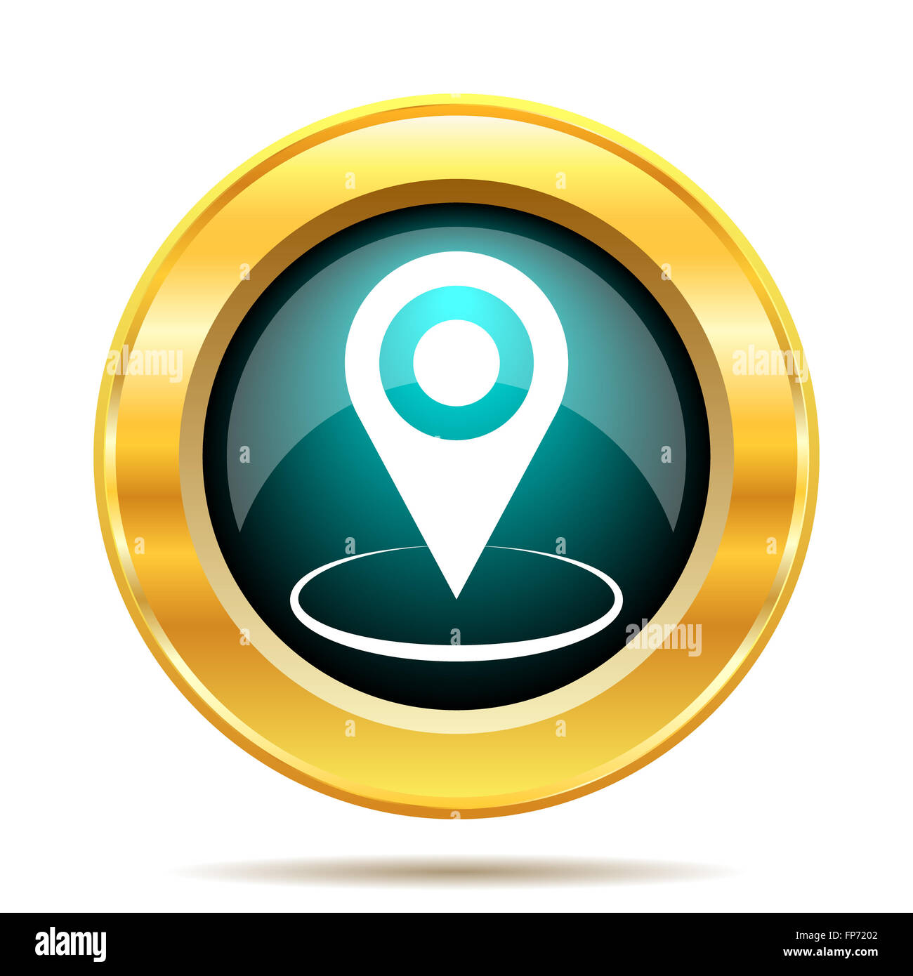 Pin location icon. Internet button on white background Stock Photo - Alamy