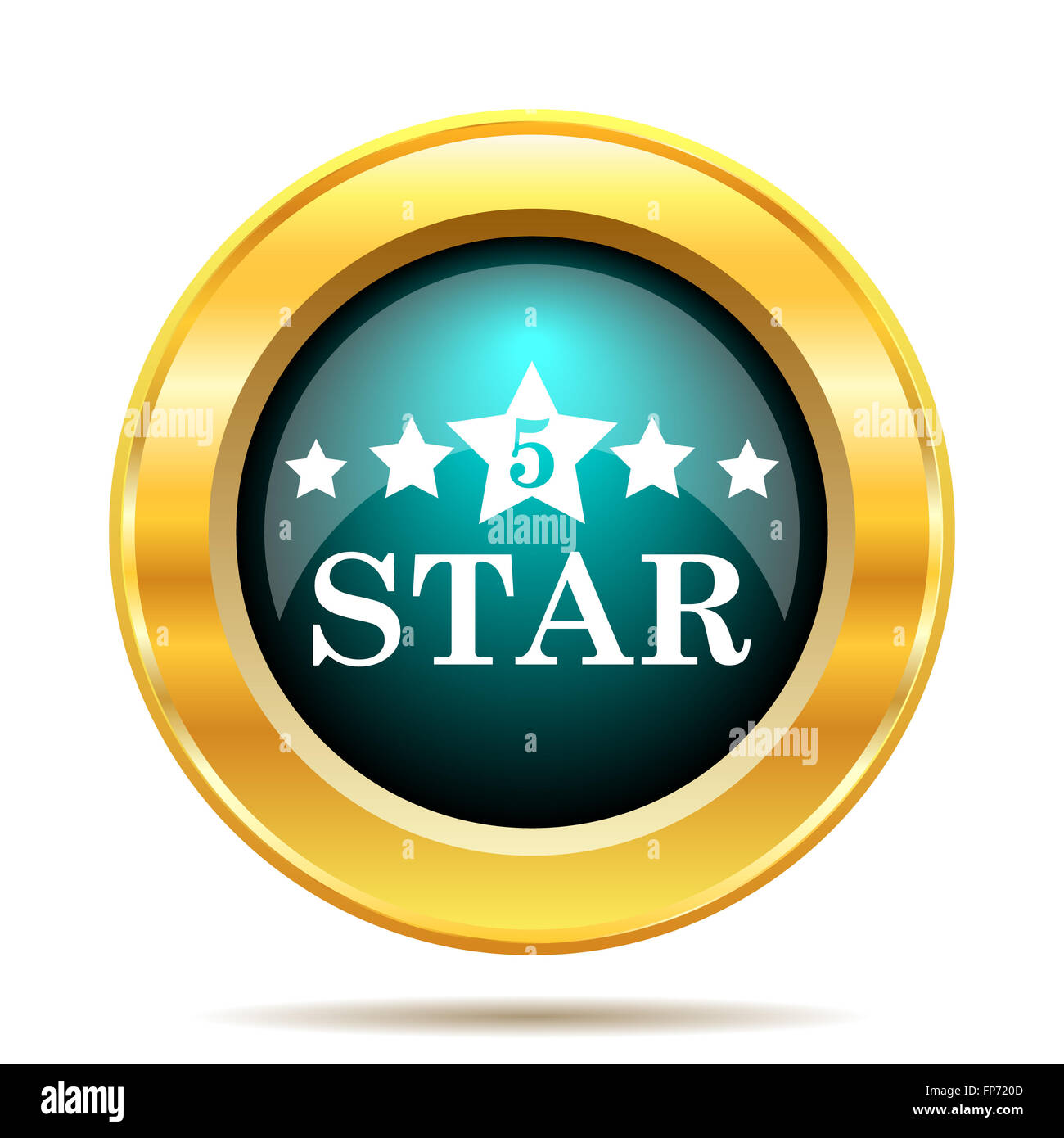 5 star icon. Internet button on white background Stock Photo - Alamy