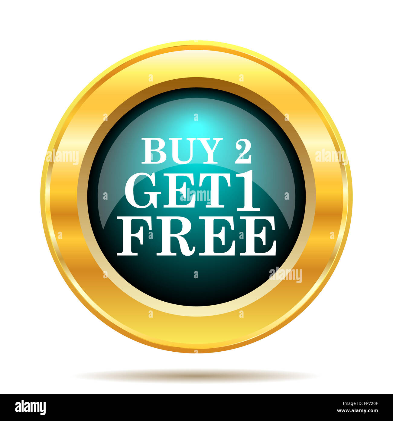 Buy 2 get 1 free offer icon. Internet button on white background Stock ...