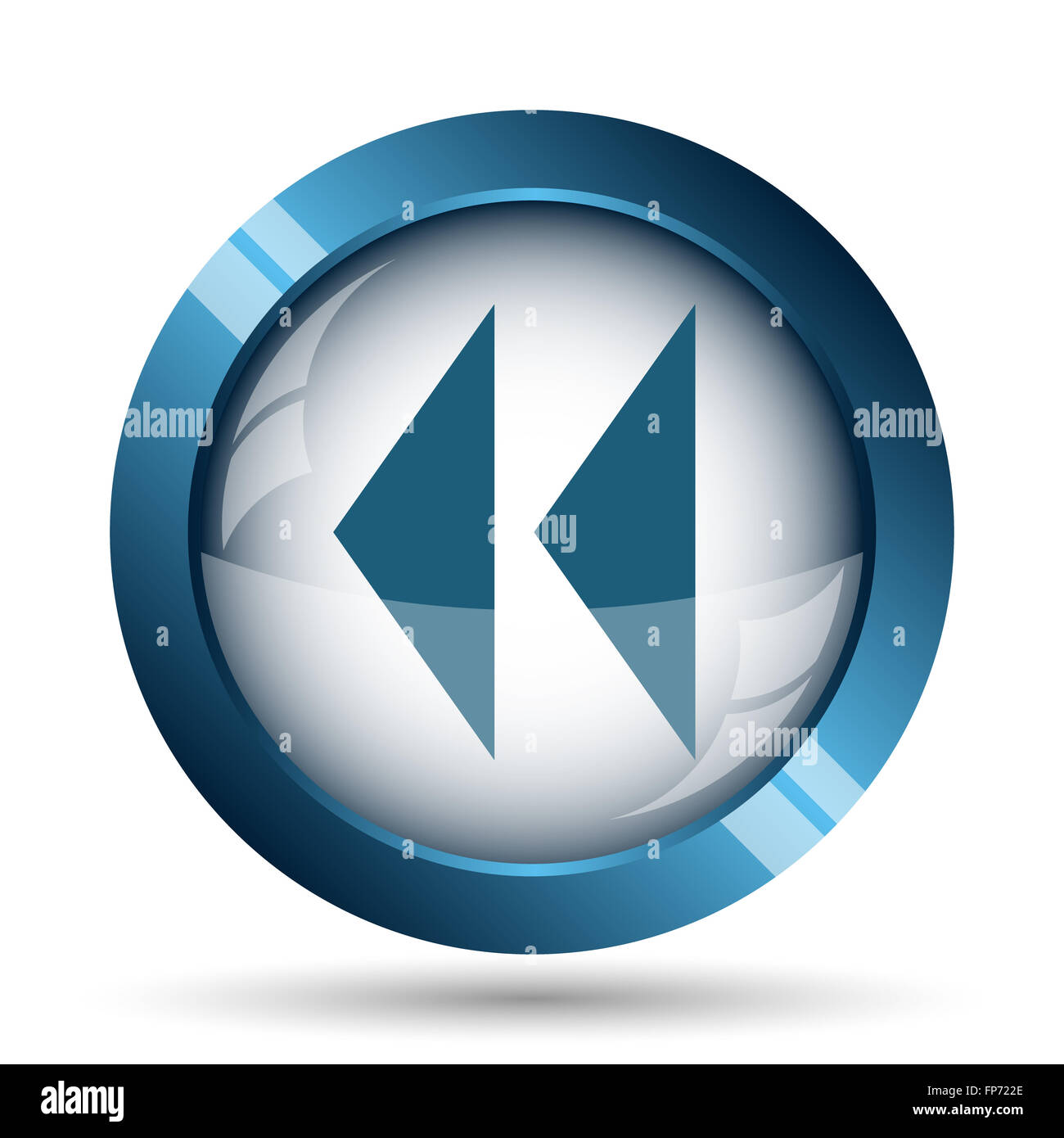 Rewind icon. Internet button on white background Stock Photo - Alamy