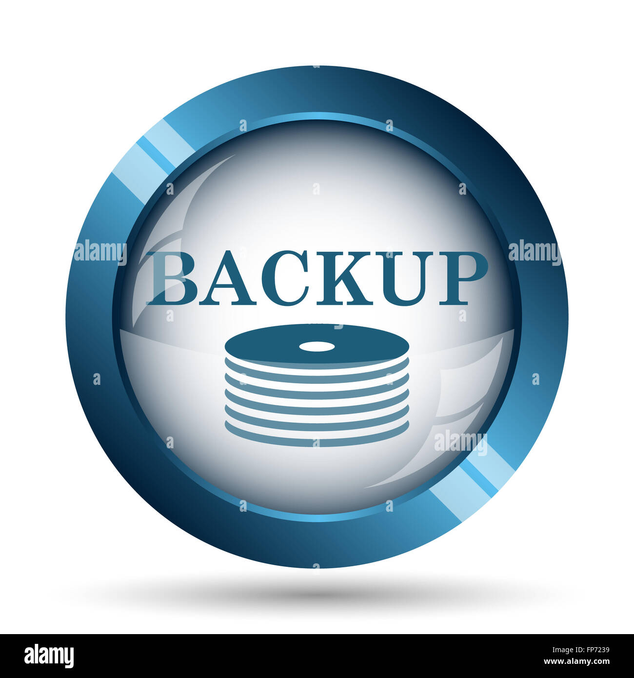 Back-up icon. Internet button on white background Stock Photo - Alamy