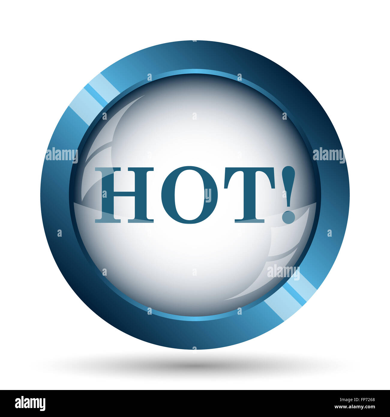 Hot icon. Internet button on white background Stock Photo - Alamy